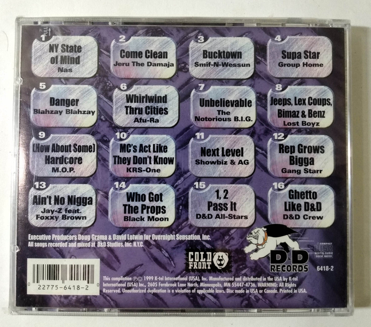 The Real Hip-Hop Best Of D&D Studios Vol.1 Hip Hop Compilation CD 1999 – TulipStuff