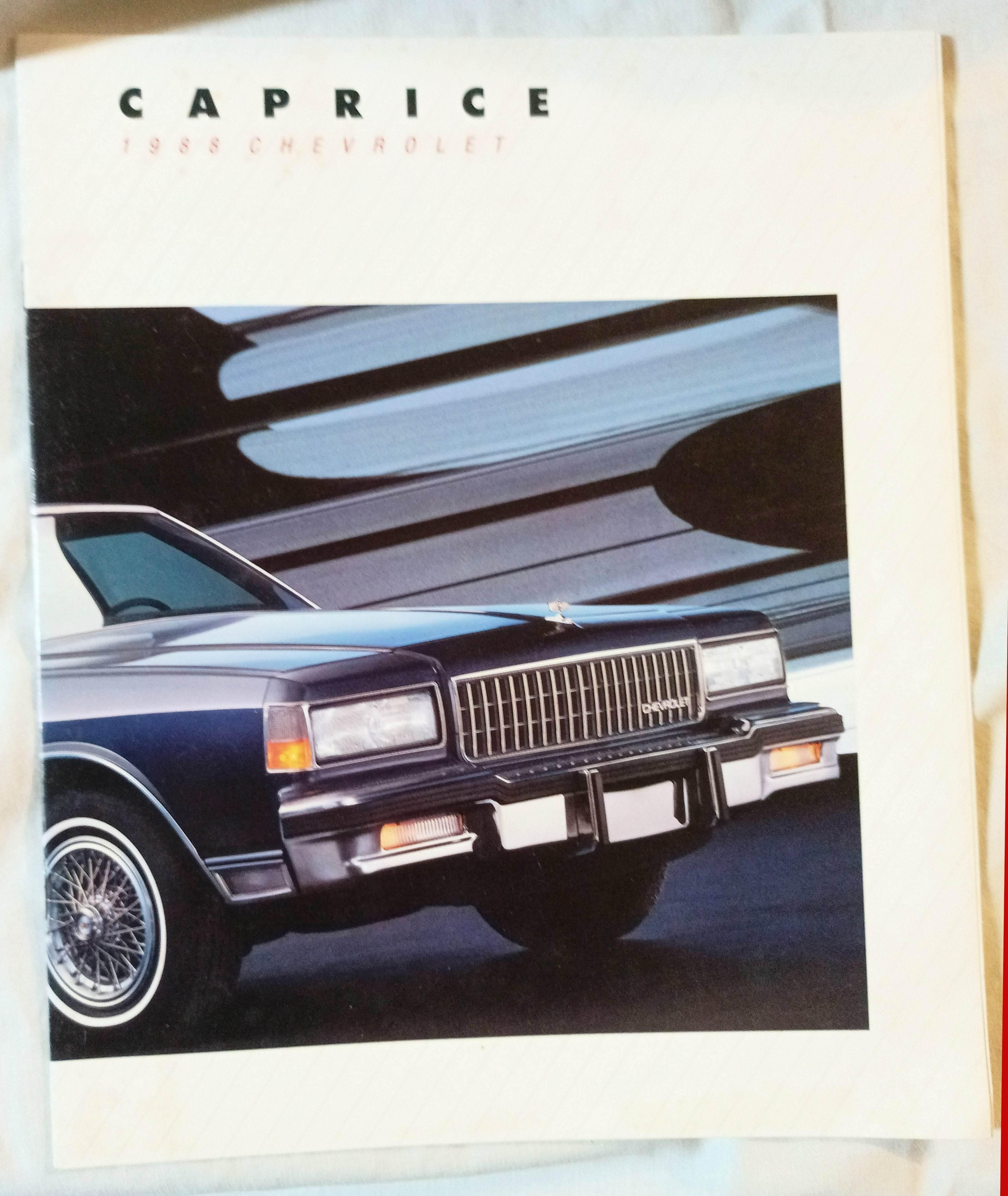 Brochure commerciale du concessionnaire pour la Chevrolet Caprice Clas ...