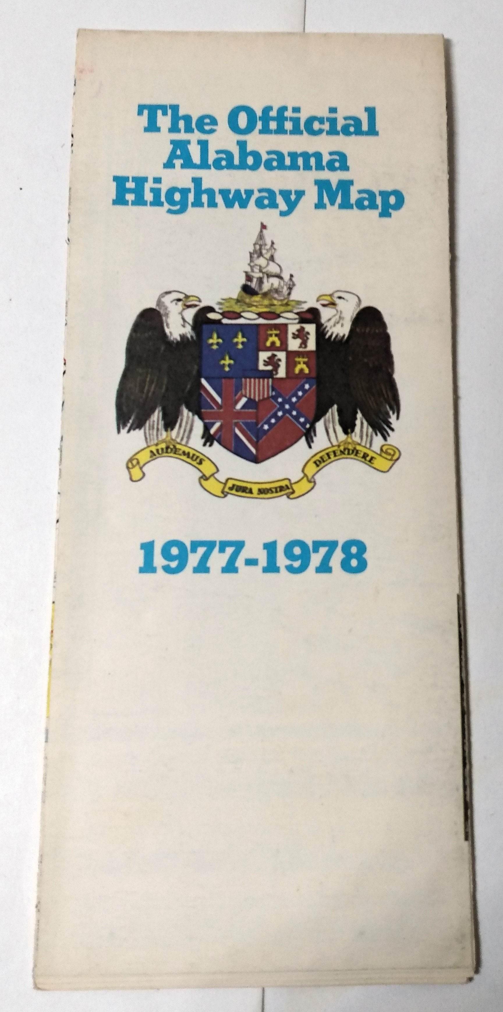 Alabama Official State Highway Map 1977-1978 George Wallace – TulipStuff