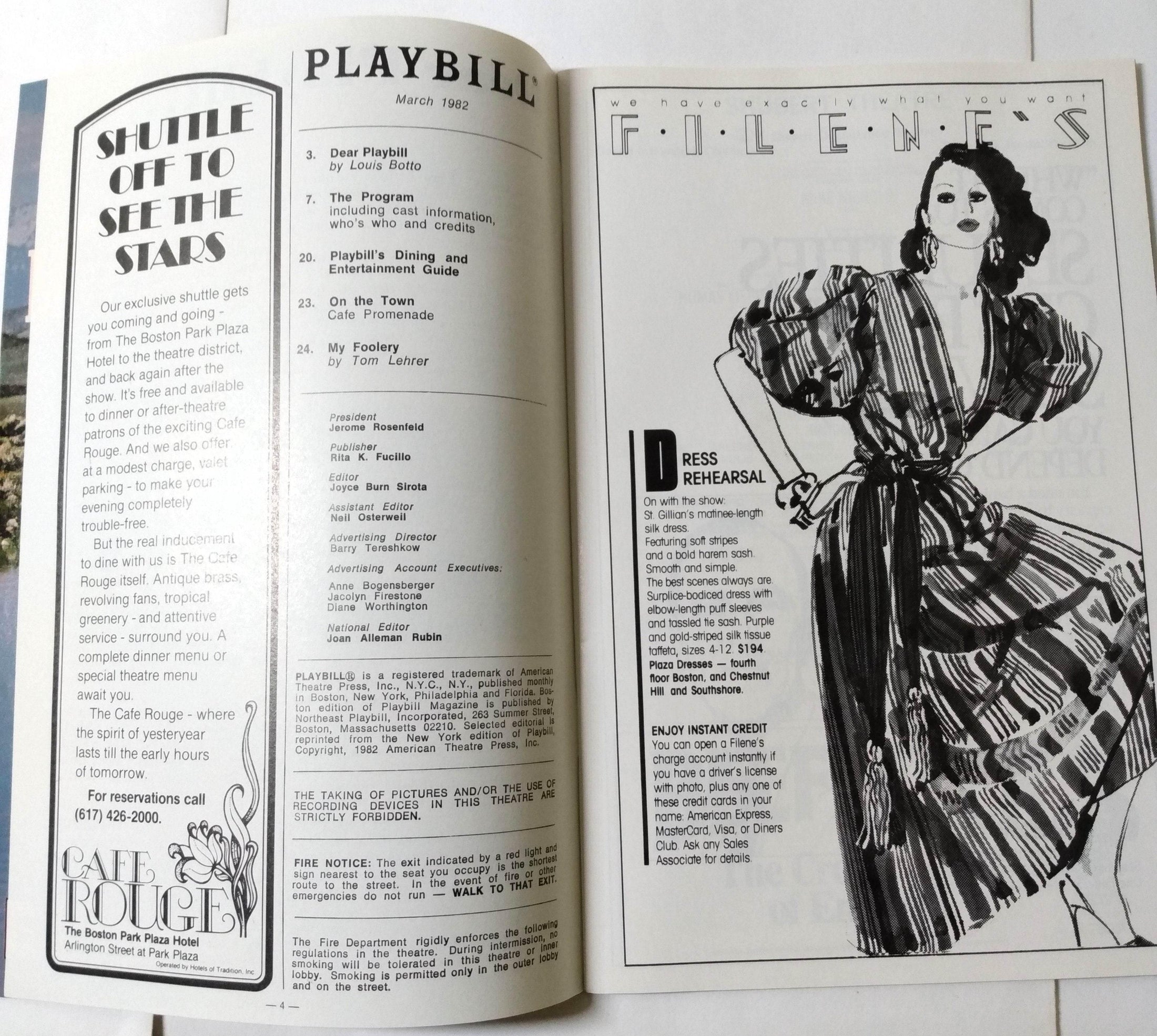 Annie Playbill Shubert Theatre Boston March 1982 Kristi Coombs Reid Sh ...