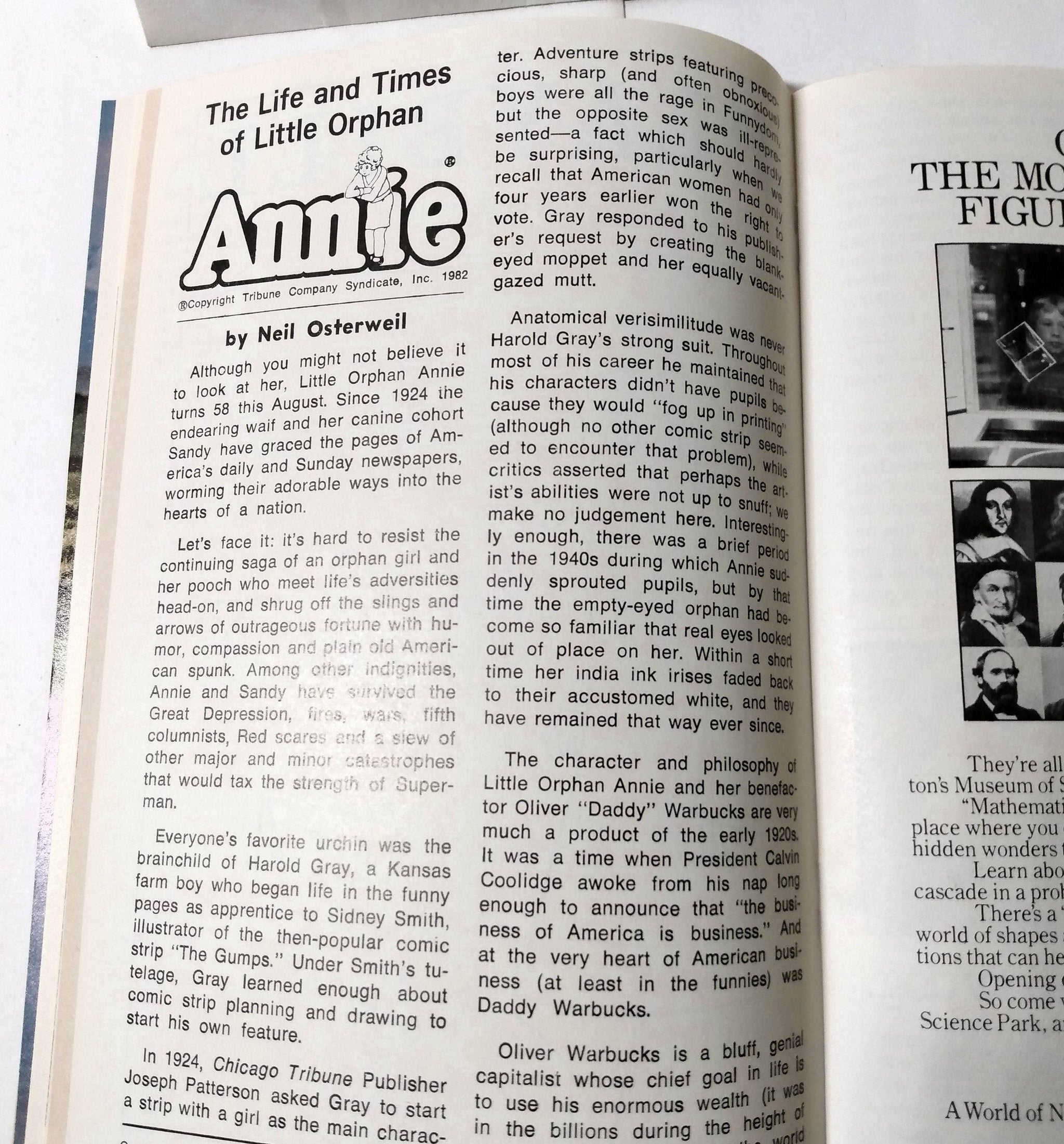 Annie Playbill Shubert Theatre Boston March 1982 Kristi Coombs Reid Sh ...