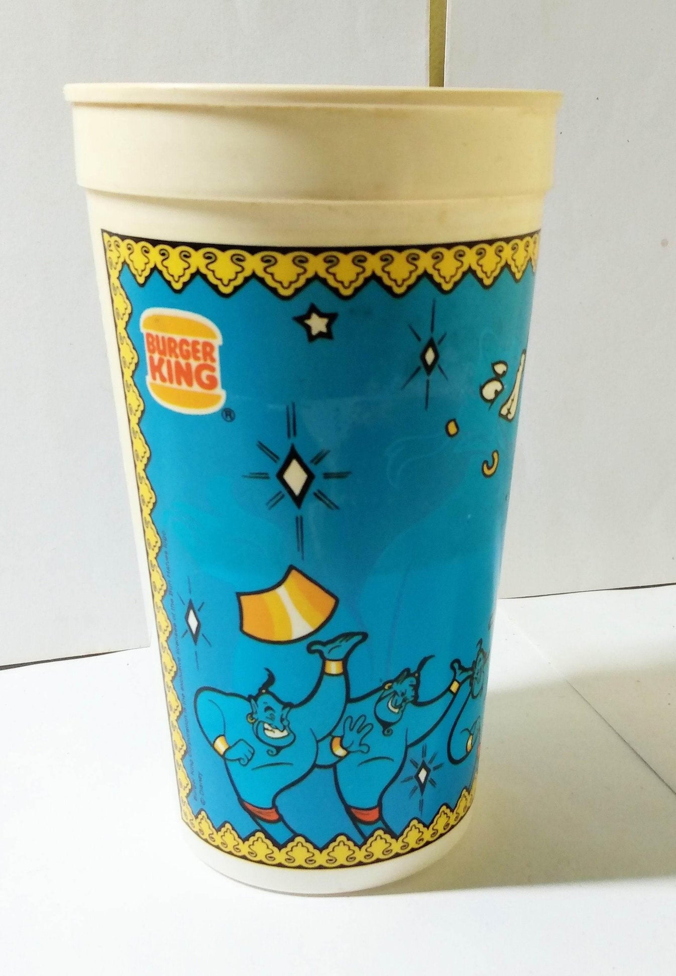 Burger King Disney's Aladdin 32 Oz Promo Plastic Cup 1992 – TulipStuff