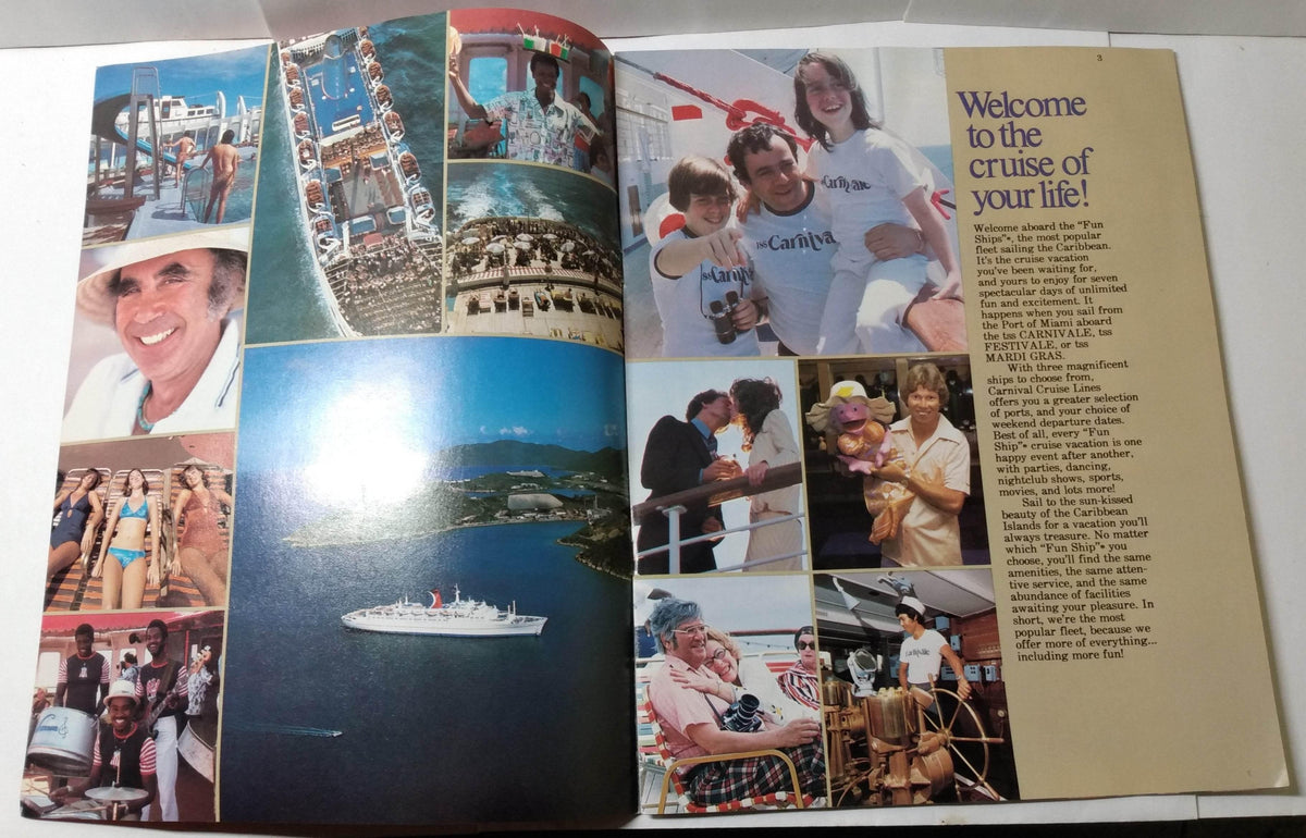 Carnival Cruise Lines Mardi Gras Carnivale Festivale Fun Ships 1979 Br ...