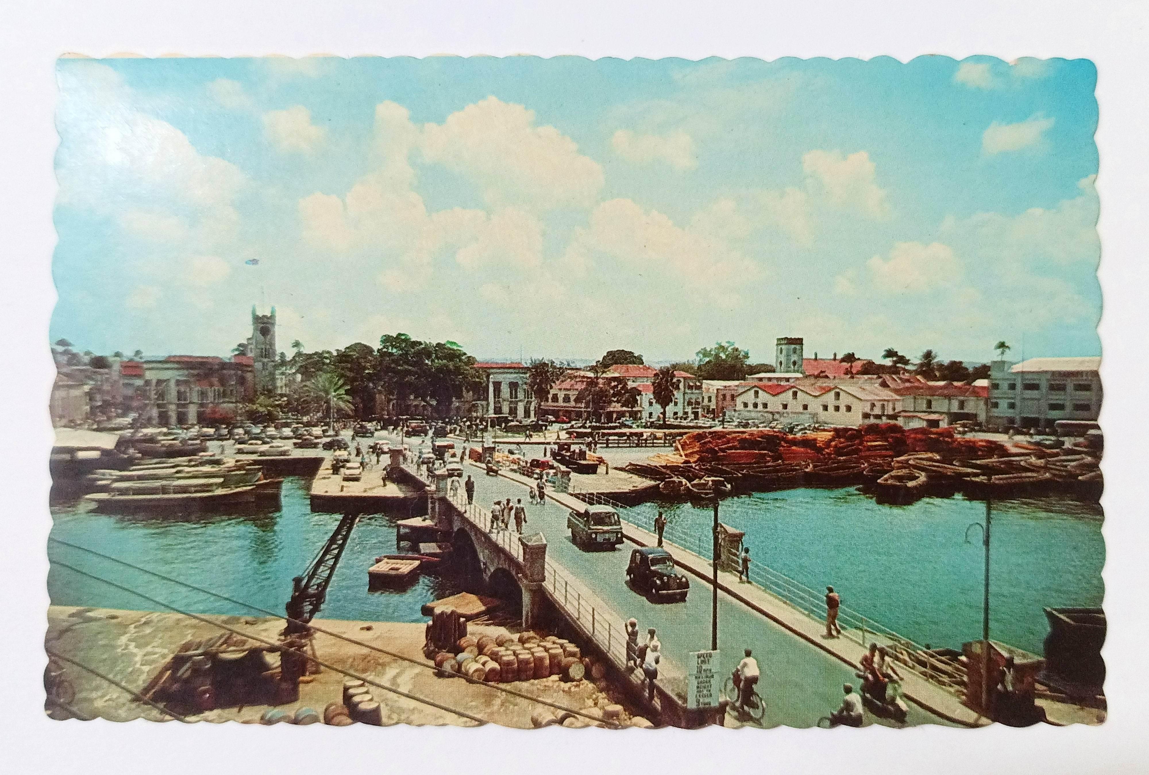 Chamberlain Bridge Bridgetown Barbados Careenage Late 1950's Postcard ...