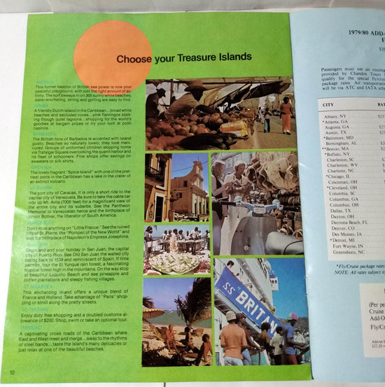 Chandris Cruises SS Britanis 1979-80 8-Day Caribbean Cruises Brochure ...