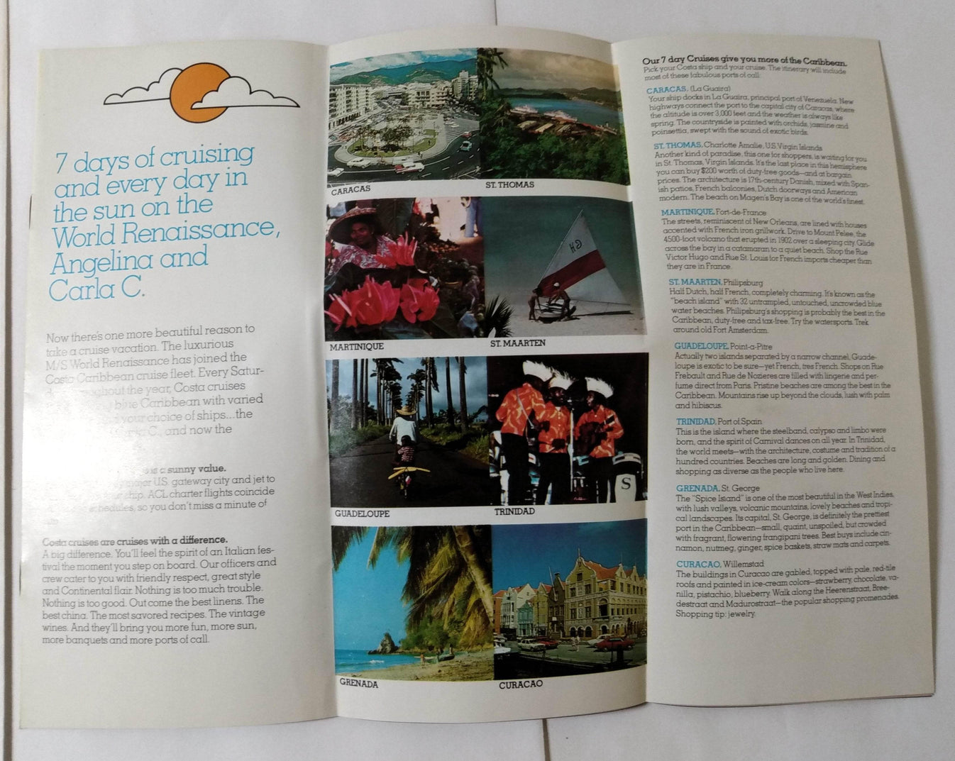 Costa Cruises ms World Renaissance Carla C Angelina 1978 Brochure ...