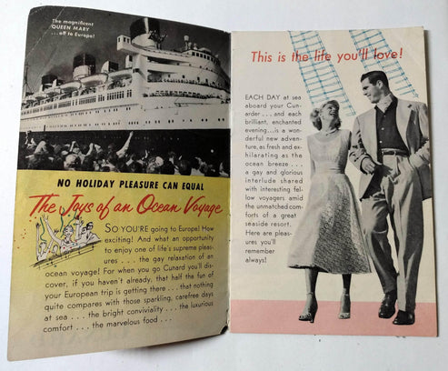 Cunard Getting There Is Half The Fun Booklet 1952 Mauretania Caronia B ...