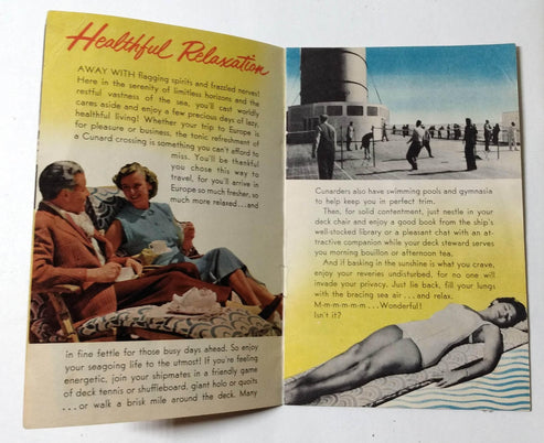 Cunard Getting There Is Half The Fun Booklet 1952 Mauretania Caronia B ...