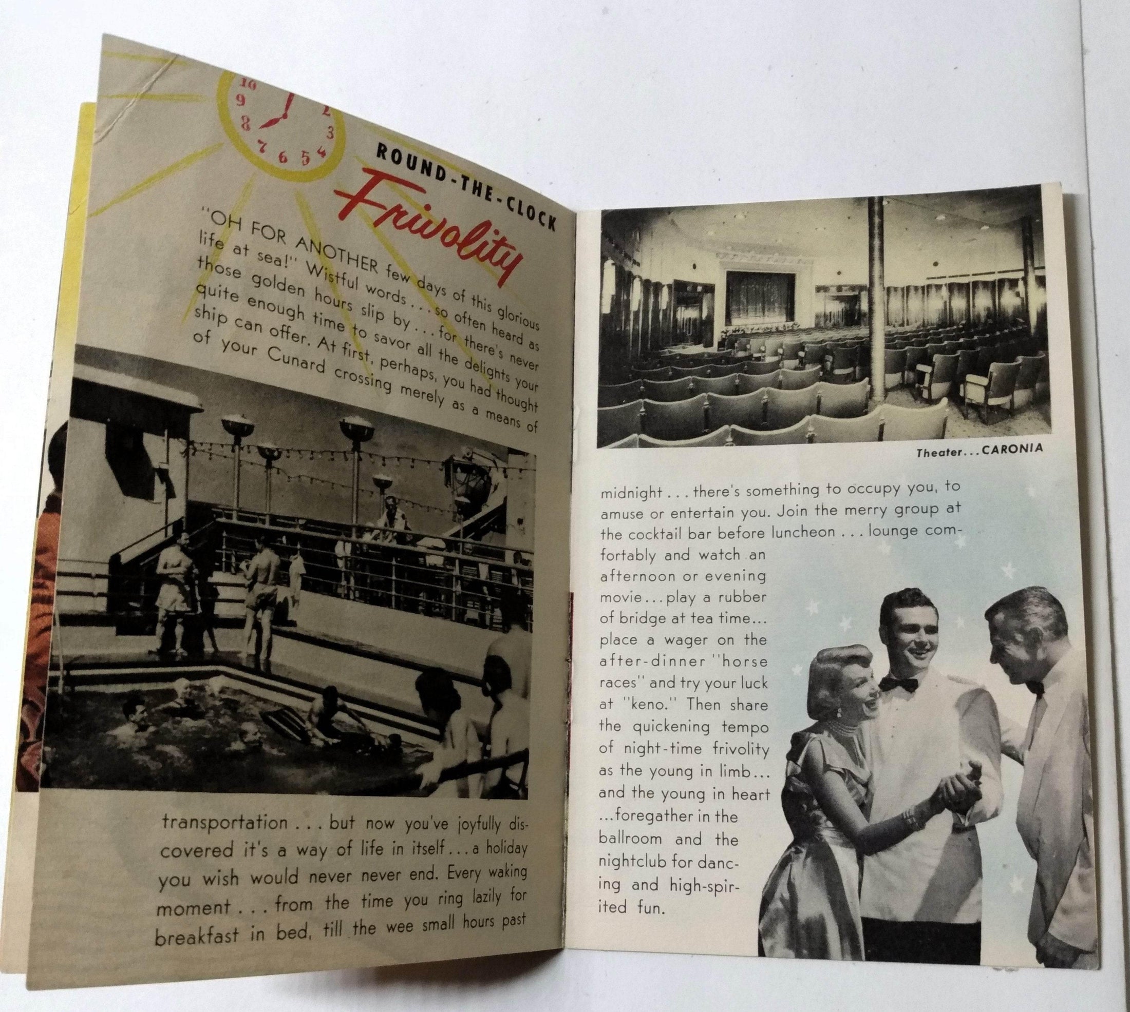 Cunard Getting There Is Half The Fun Booklet 1952 Mauretania Caronia B ...