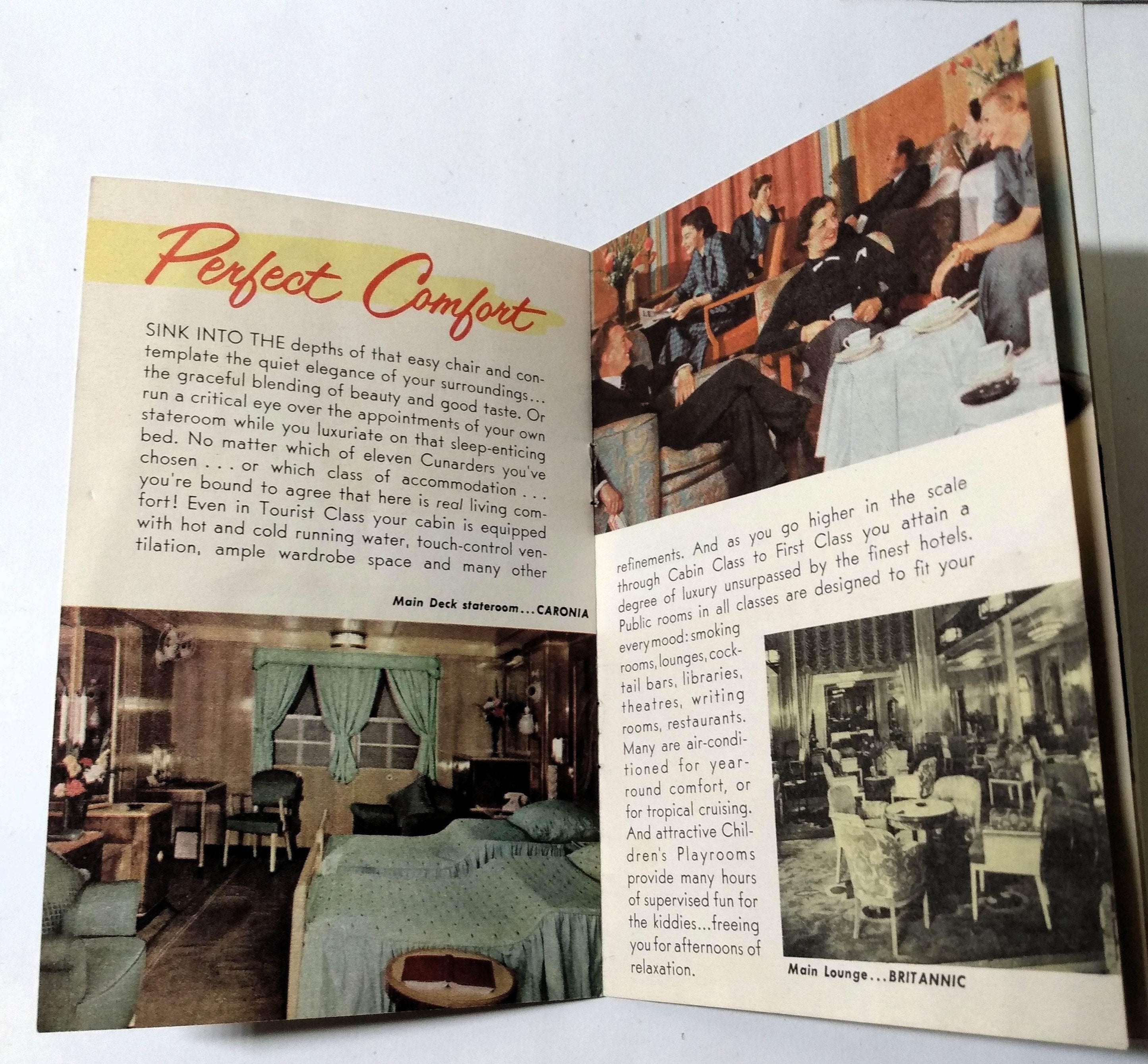 Cunard Getting There Is Half The Fun Booklet 1952 Mauretania Caronia B ...