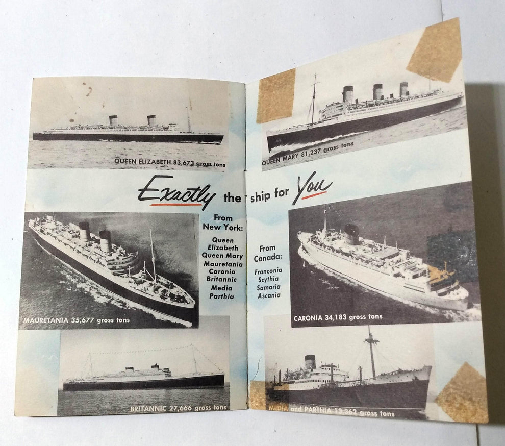 Cunard Getting There Is Half The Fun Booklet 1952 Mauretania Caronia B ...