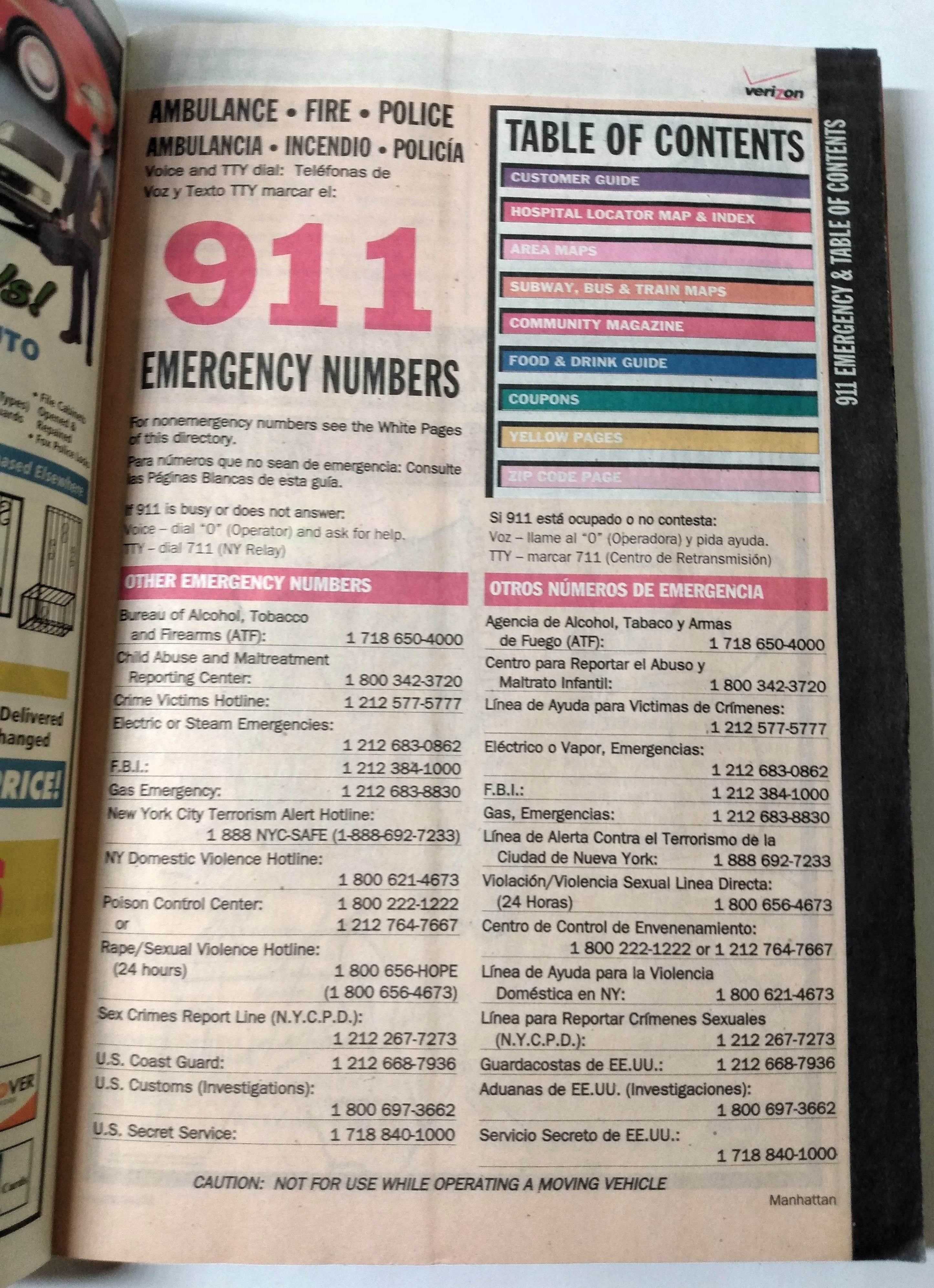 Verizon Yellow Pages Downtown Manhattan Telephone Book NYC 2007 ...