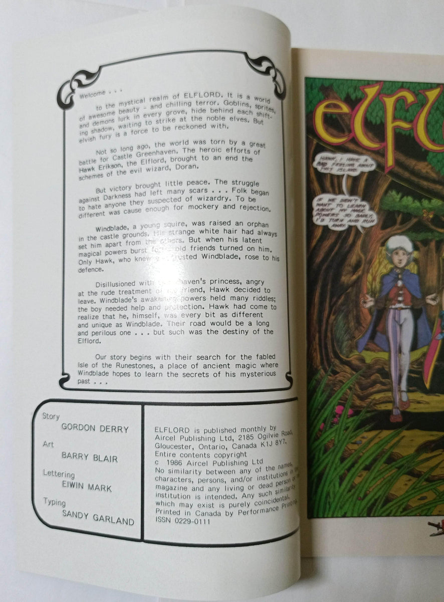 Elflord No. 1 (Series 2) Comic Book Aircel 1986 – TulipStuff