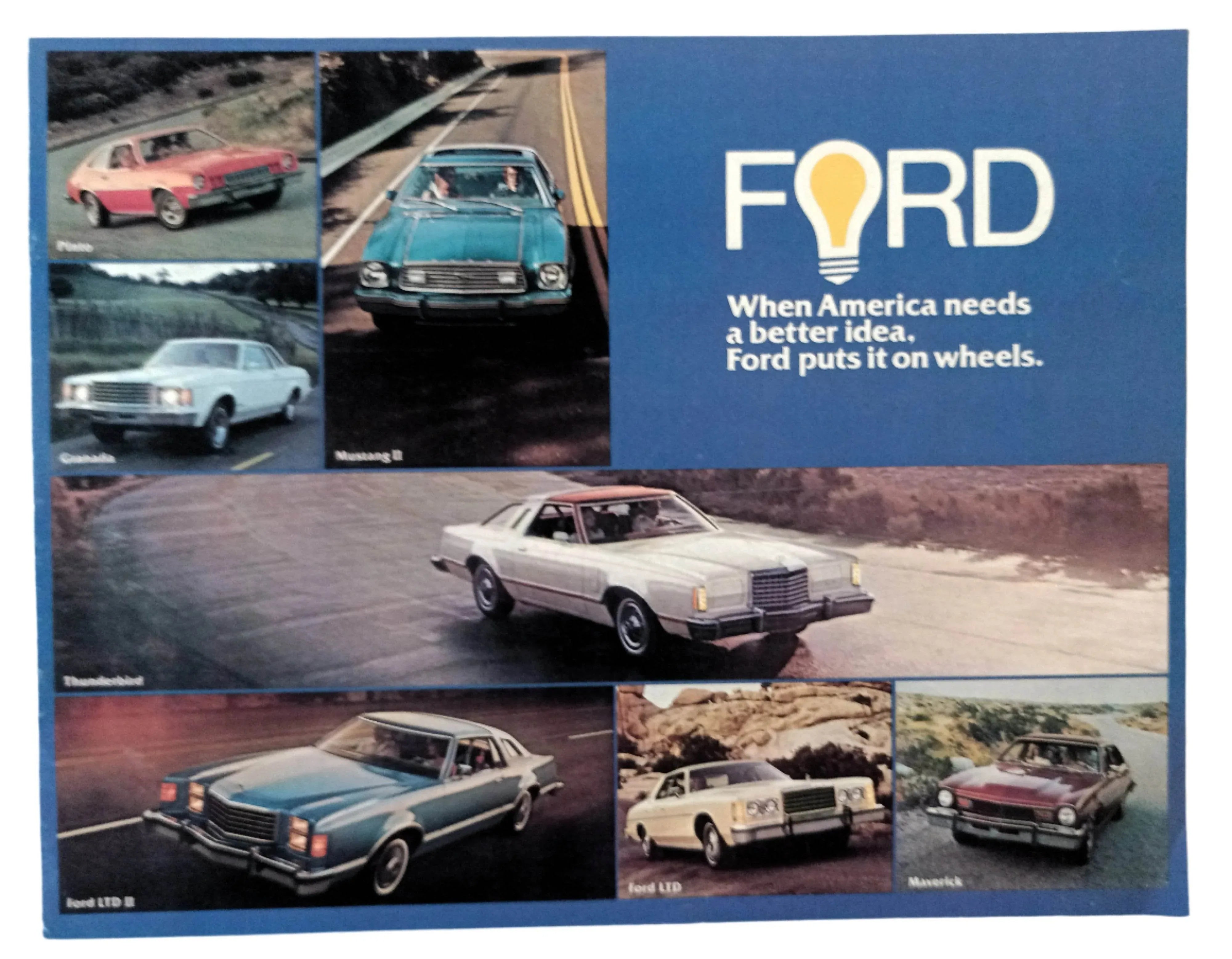 Ford 1977 Full Line Dealer Sales Brochure Pinto LTD Mustang II T-Bird ...