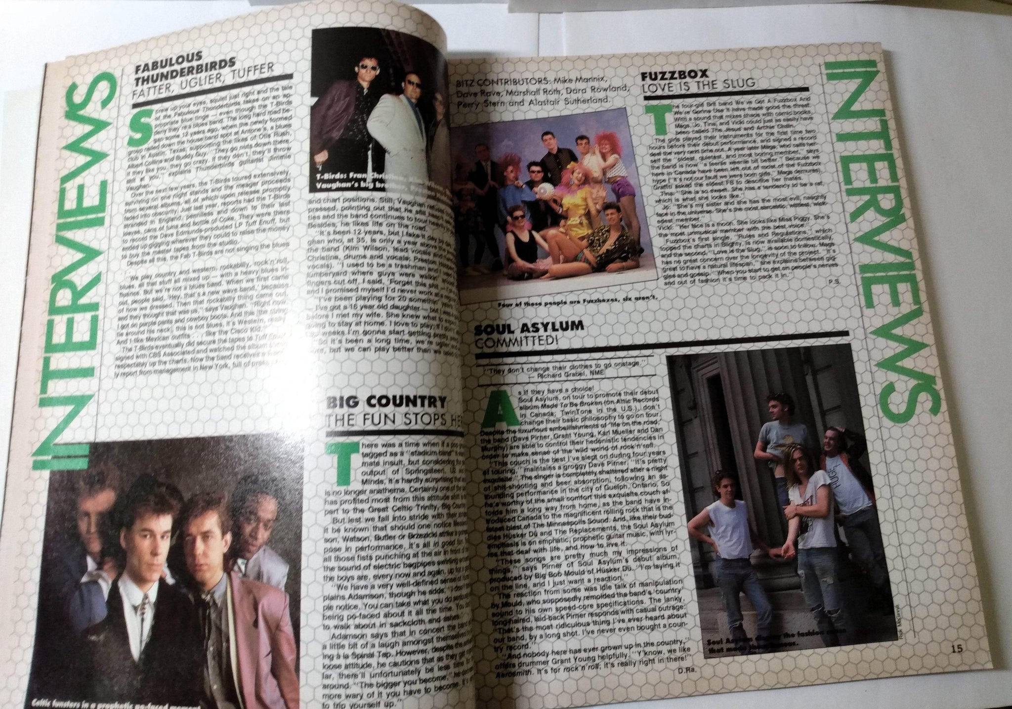Graffiti October 1986 Canadian Music Magazine Cyndi Lauper REM B52s ...