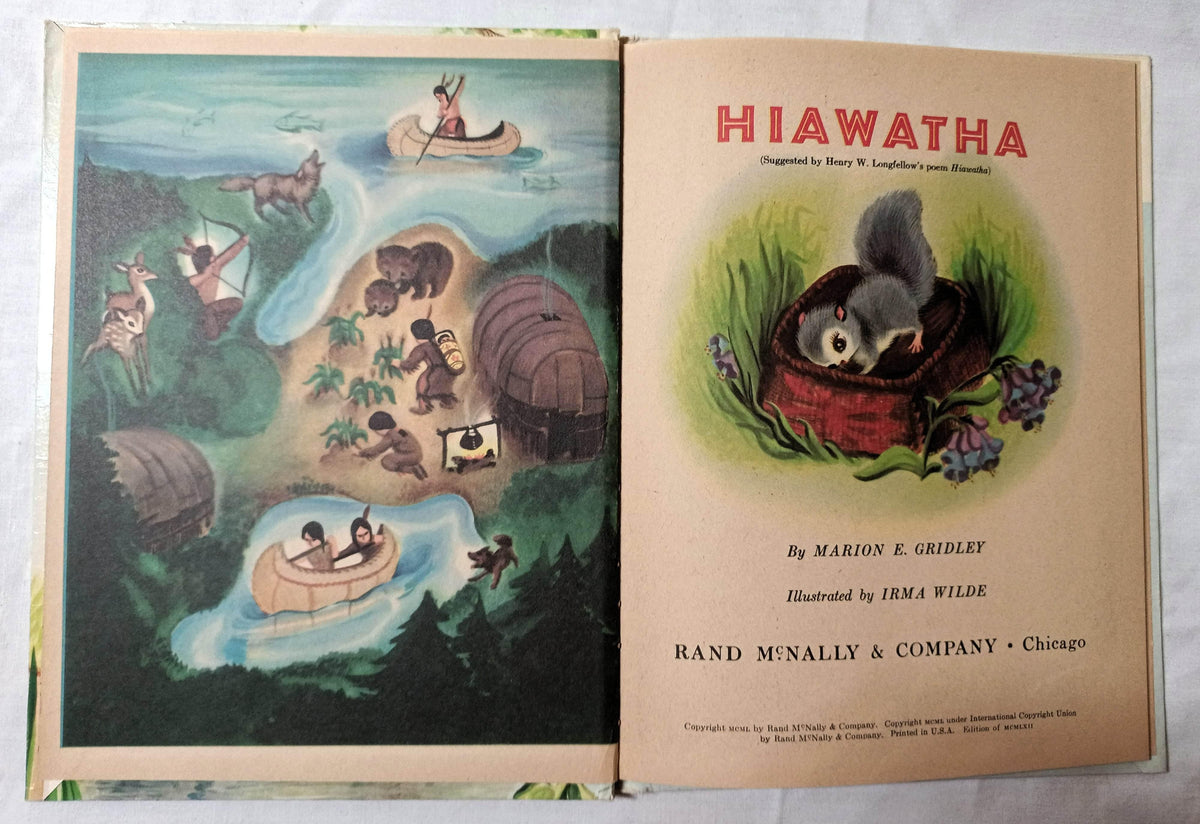 Hiawatha Marion Gridley Rand McNally Elf Book Hardcover 1962 – TulipStuff