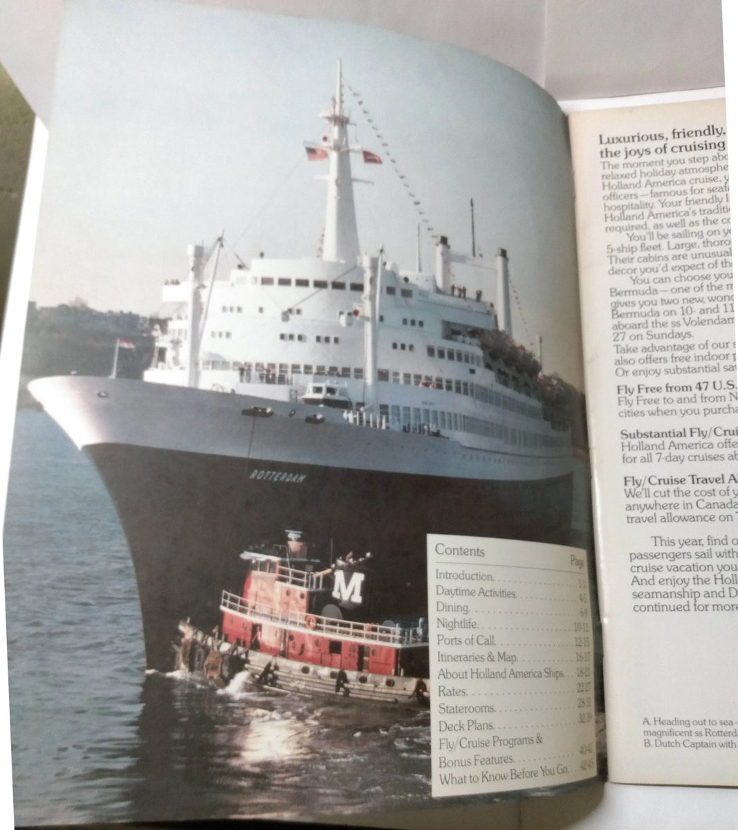 Holland America Rotterdam Veendam Volendam 1981 Caribbean Bermuda Broc ...