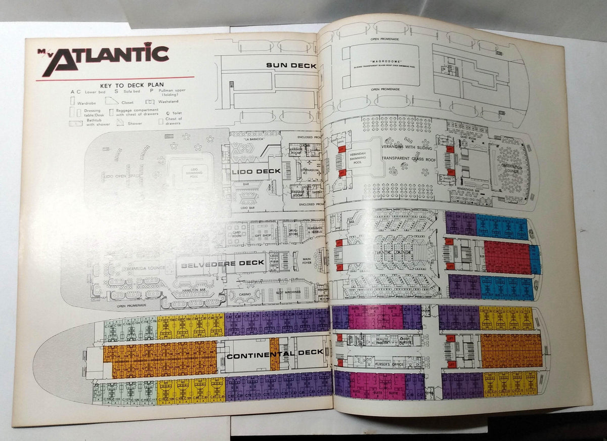 Home Lines mv Atlantic 1982-83 Florida Caribbean Bermuda Cruise Brochu ...