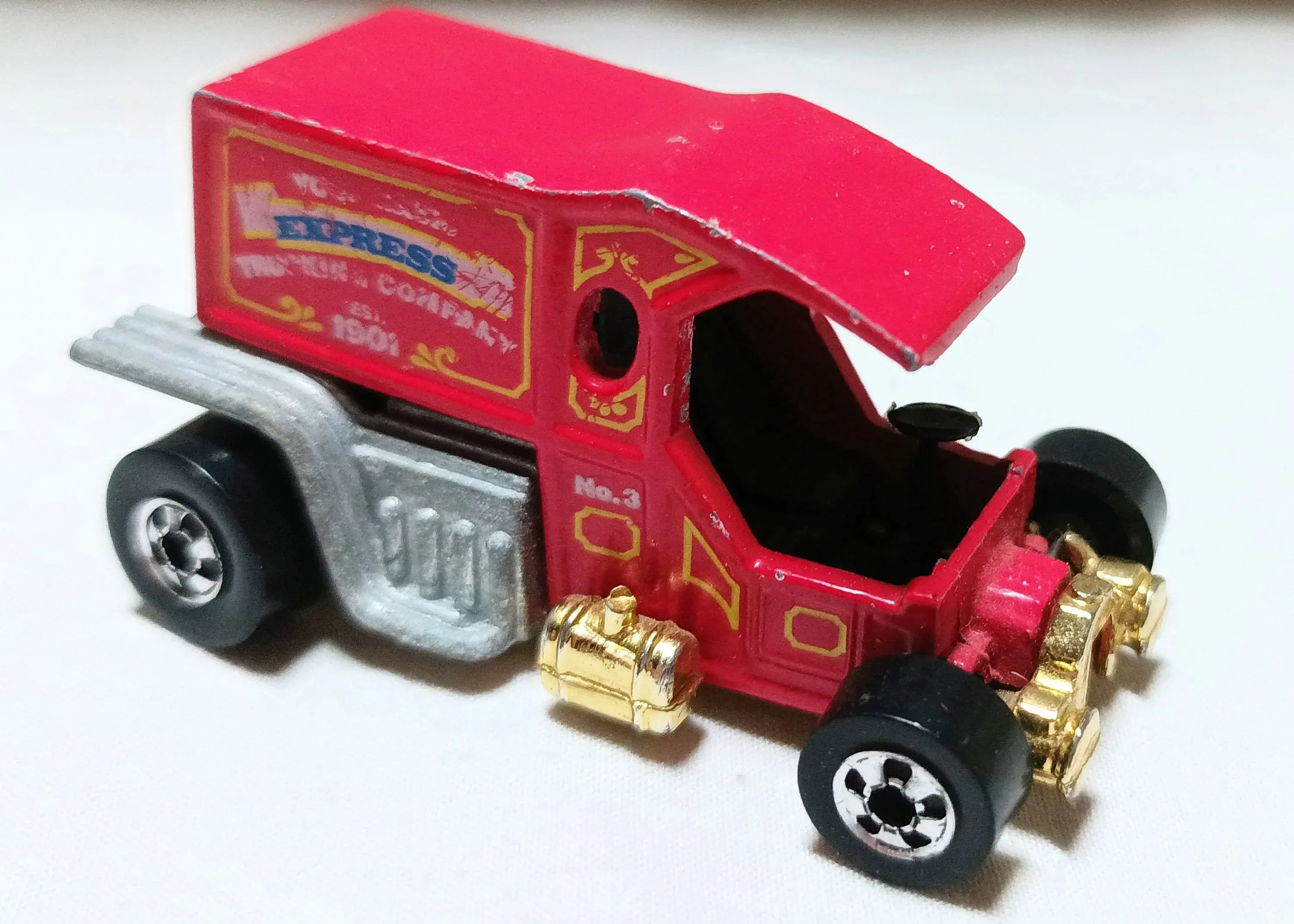 Hot Wheels #9648 T-Totaller Model T Red Gold Chrome Hong Kong 1980 ...
