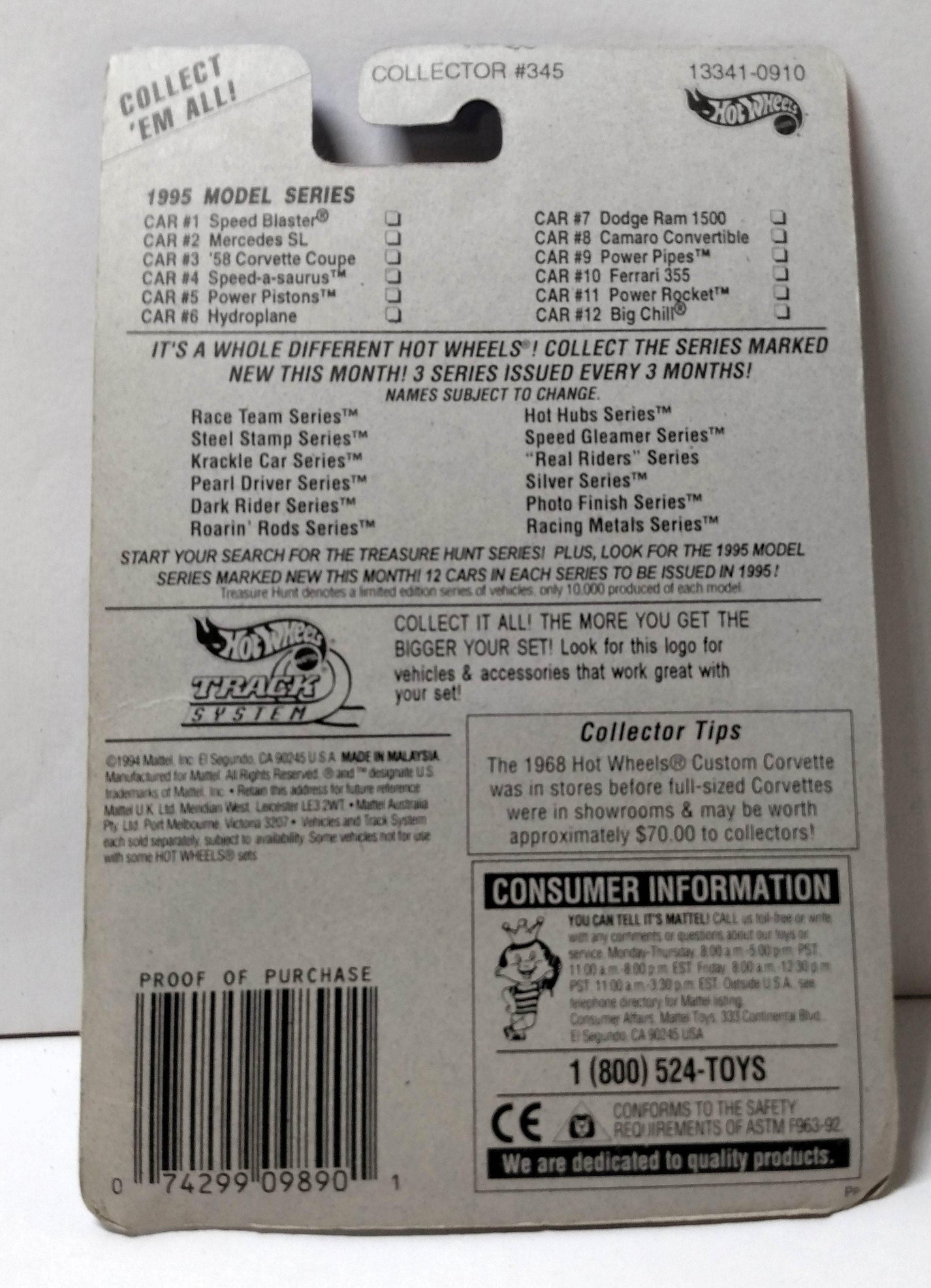 Hot Wheels 1995 Model Series Speed-A-Saurus Collector #345 Green ...