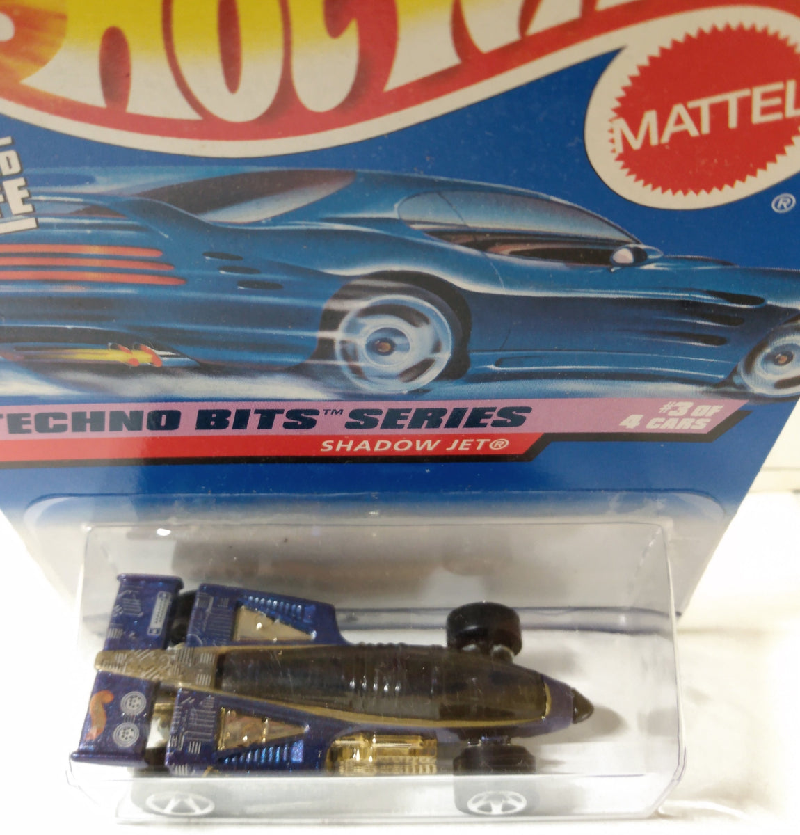 Hot Wheels Techno Bits Series Shadow Jet Collector #691 1998 Blue ...