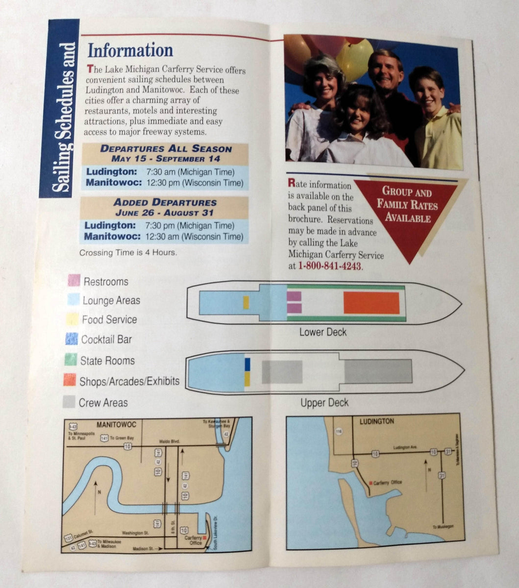 Lake Michigan Carferry Service ss Badger 1992 Cruise Brochure – TulipStuff