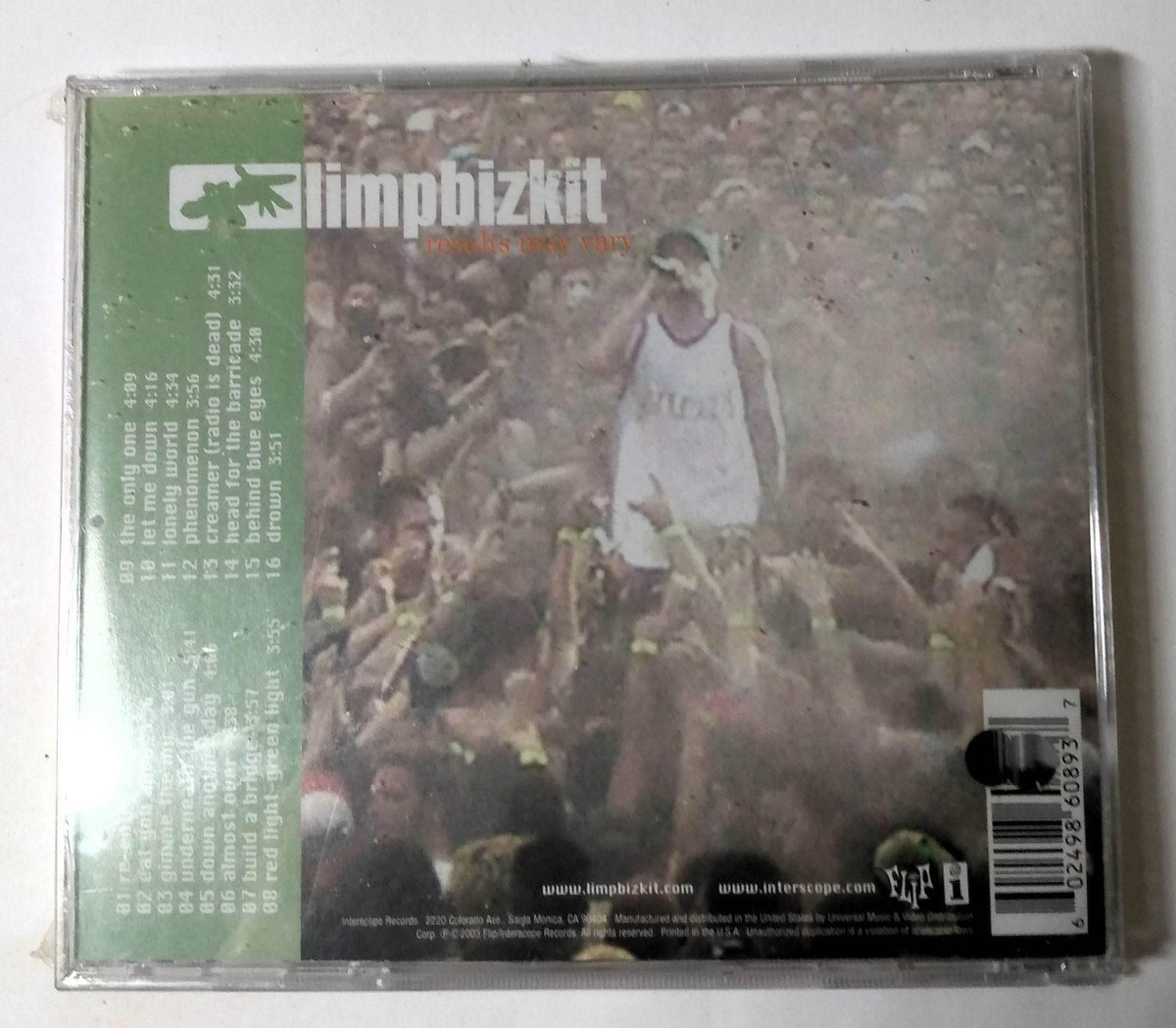 Limp Bizkit Results May Vary (Clean Version) Nu Metal Album CD 2003 ...