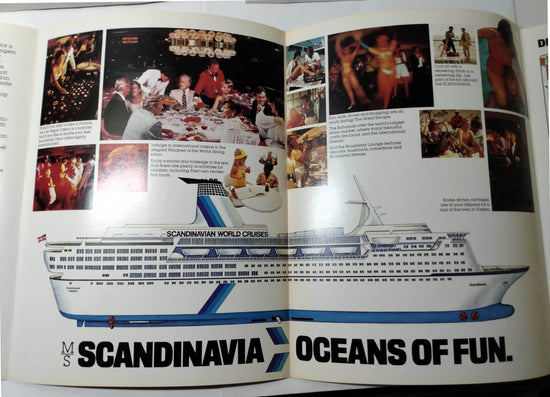 Scandinavian World Cruises ms Scandinavia 1983 NY Bahamas Brochure ...