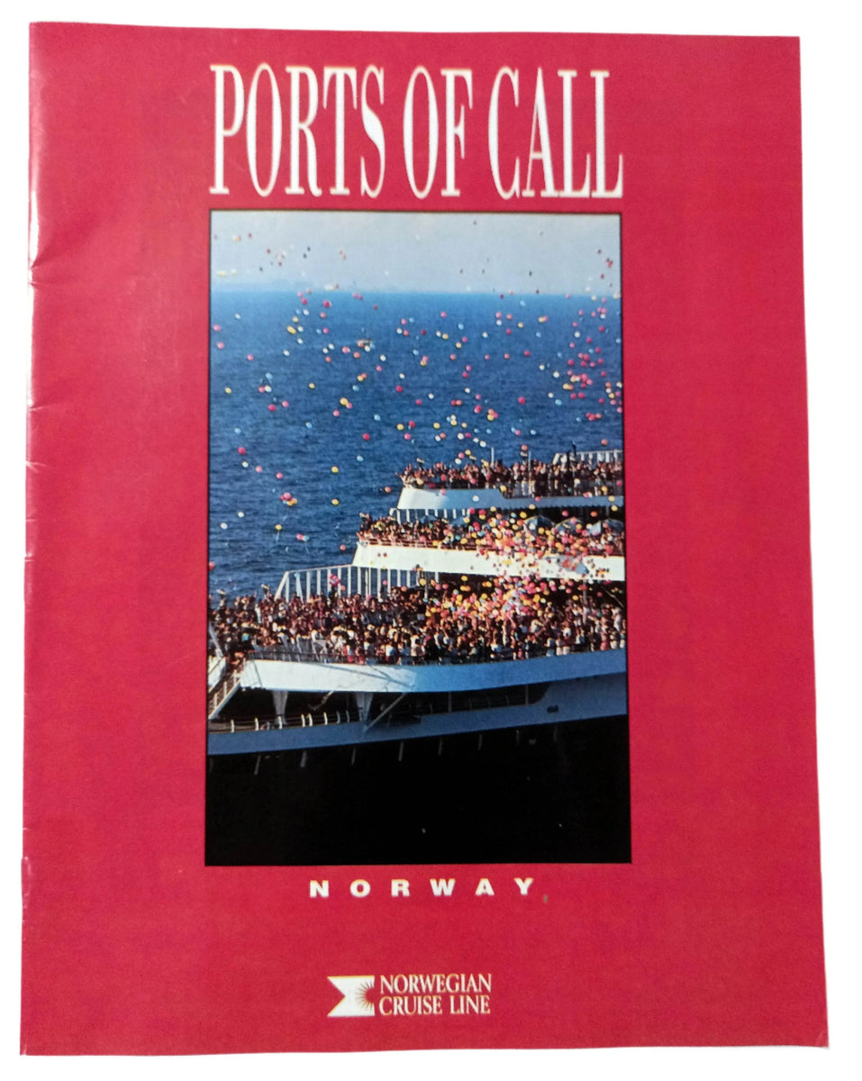 Norwegian Cruise Line ss Norway Ports Of Call Magazine 1990 – TulipStuff