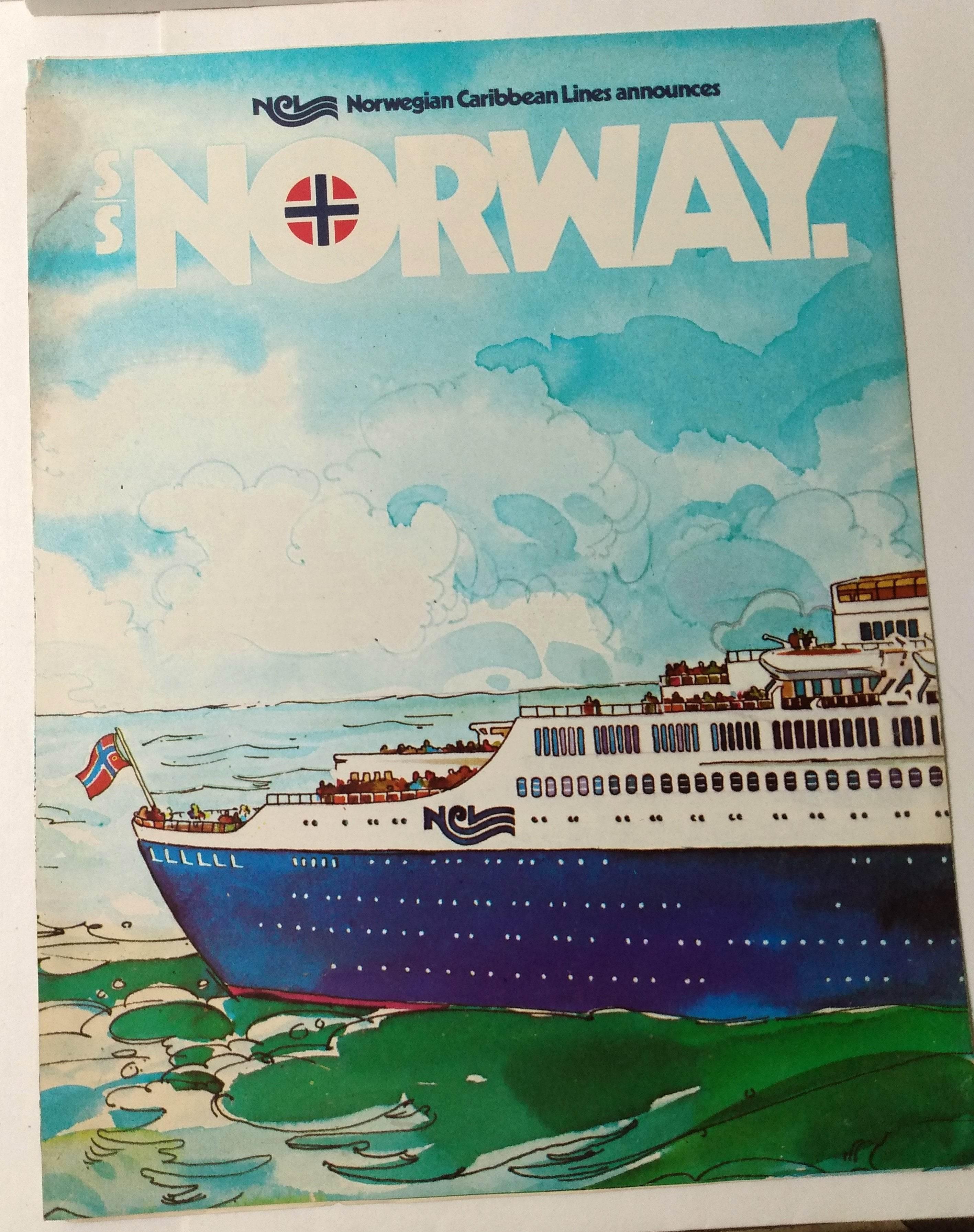 Norwegian Caribbean Lines ss Norway 1980 Introductory Announcement Bro ...