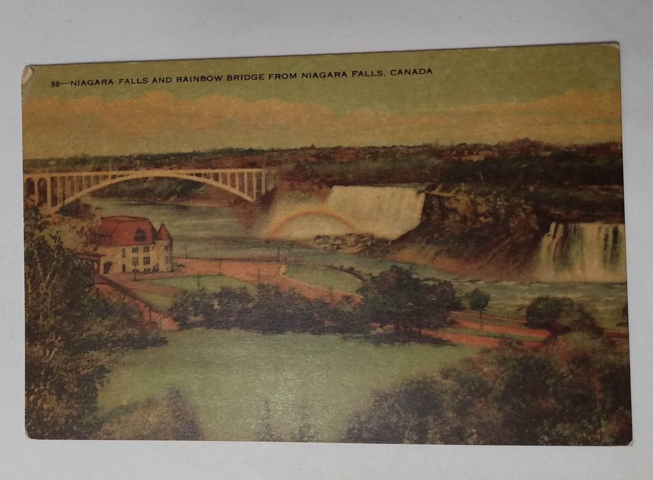Niagara Falls Rainbow Bridge Canada Lithography Postcard 1910's ...