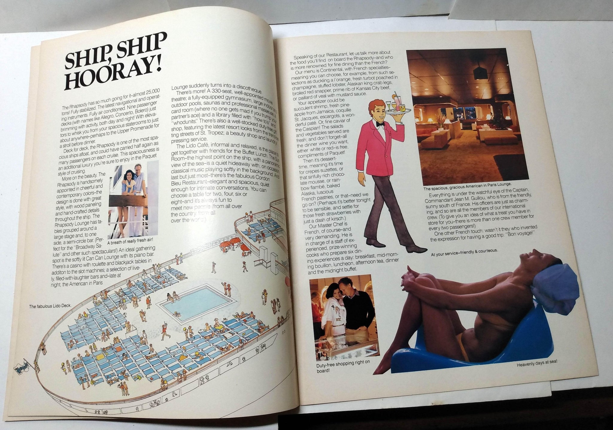 Paquet French Cruises ss Rhapsody Inaugural Cruises 1982-83 Brochure ...