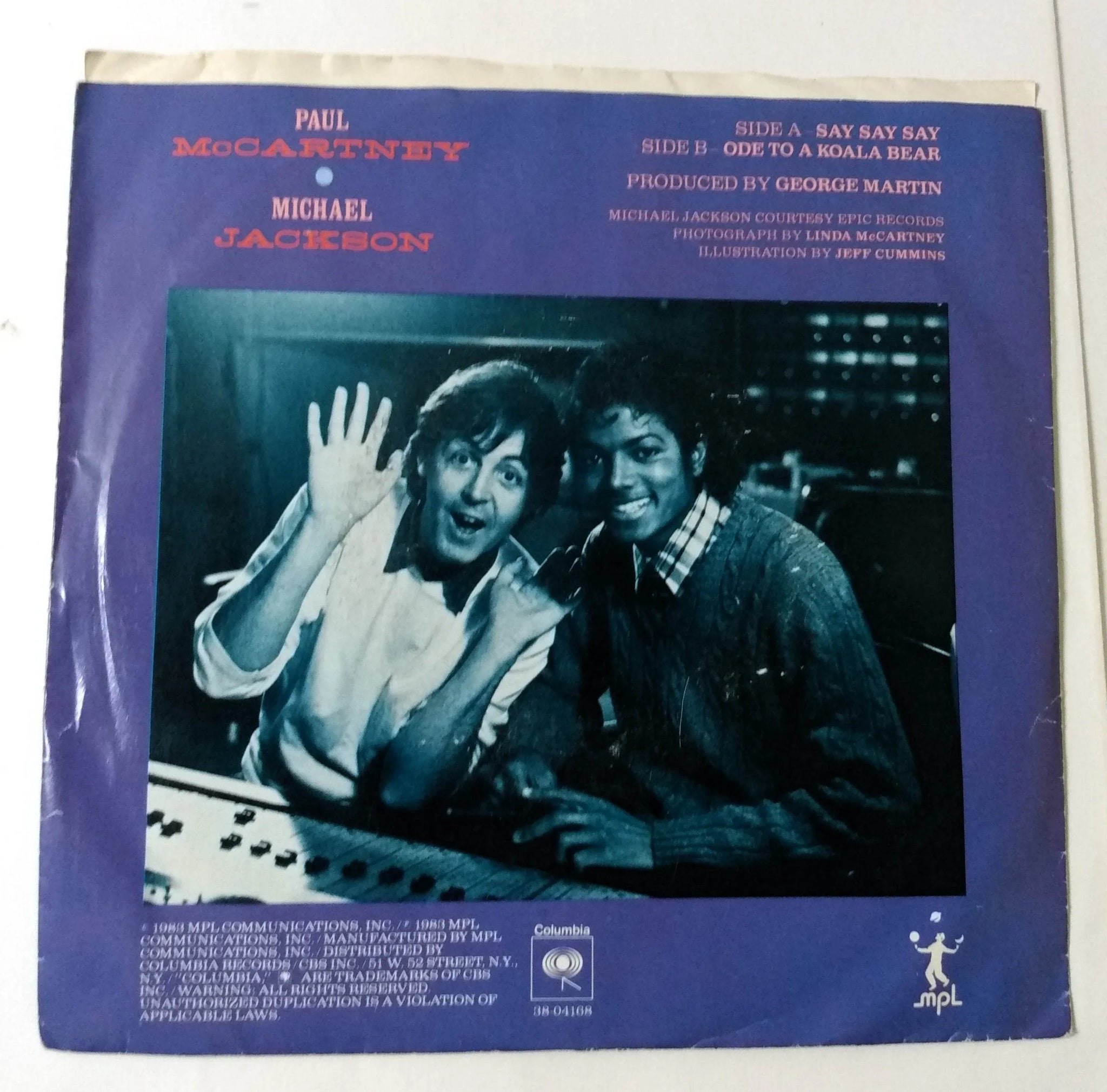 Paul McCartney Michael Jackson Say Say Say 7" Vinyl Columbia 1983 ...