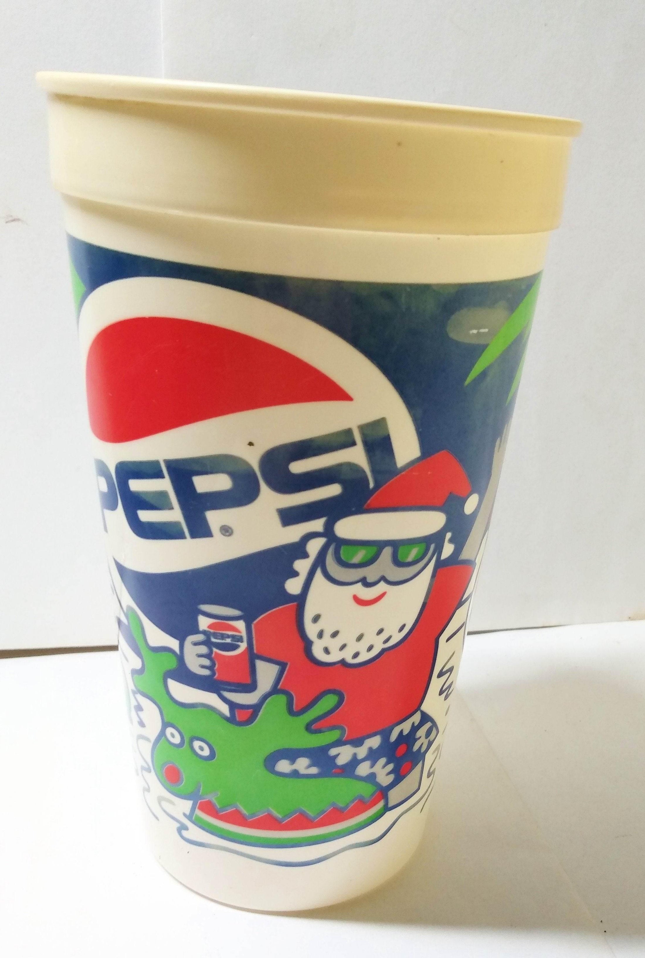 Pepsi Christmas Santa Claus 32 Oz Plastic Cup 1990's Pizza Hut/KFC ...