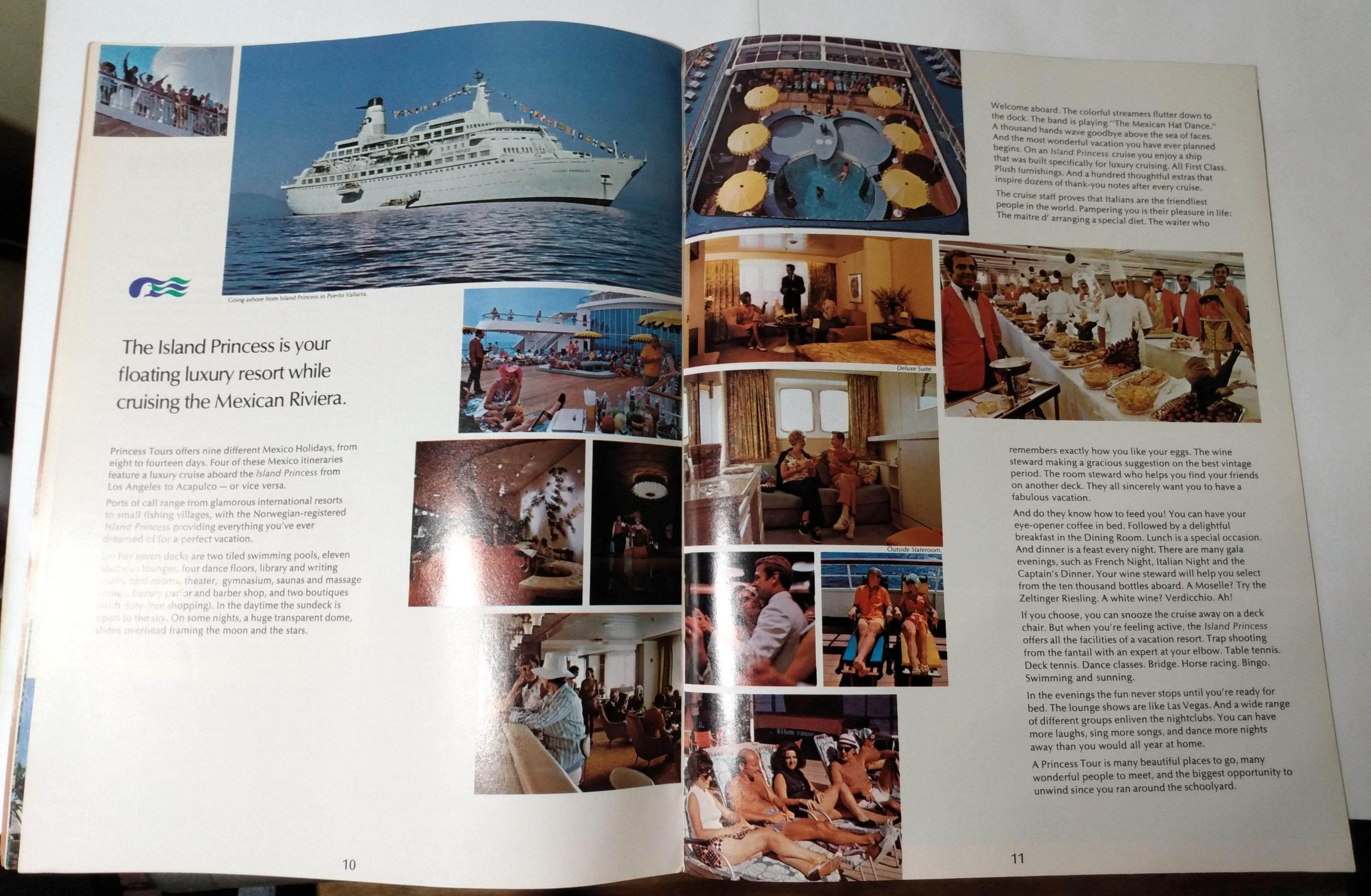 Princess Tours M/S Island Princess 1974-75 Mexico Cruise Brochure ...