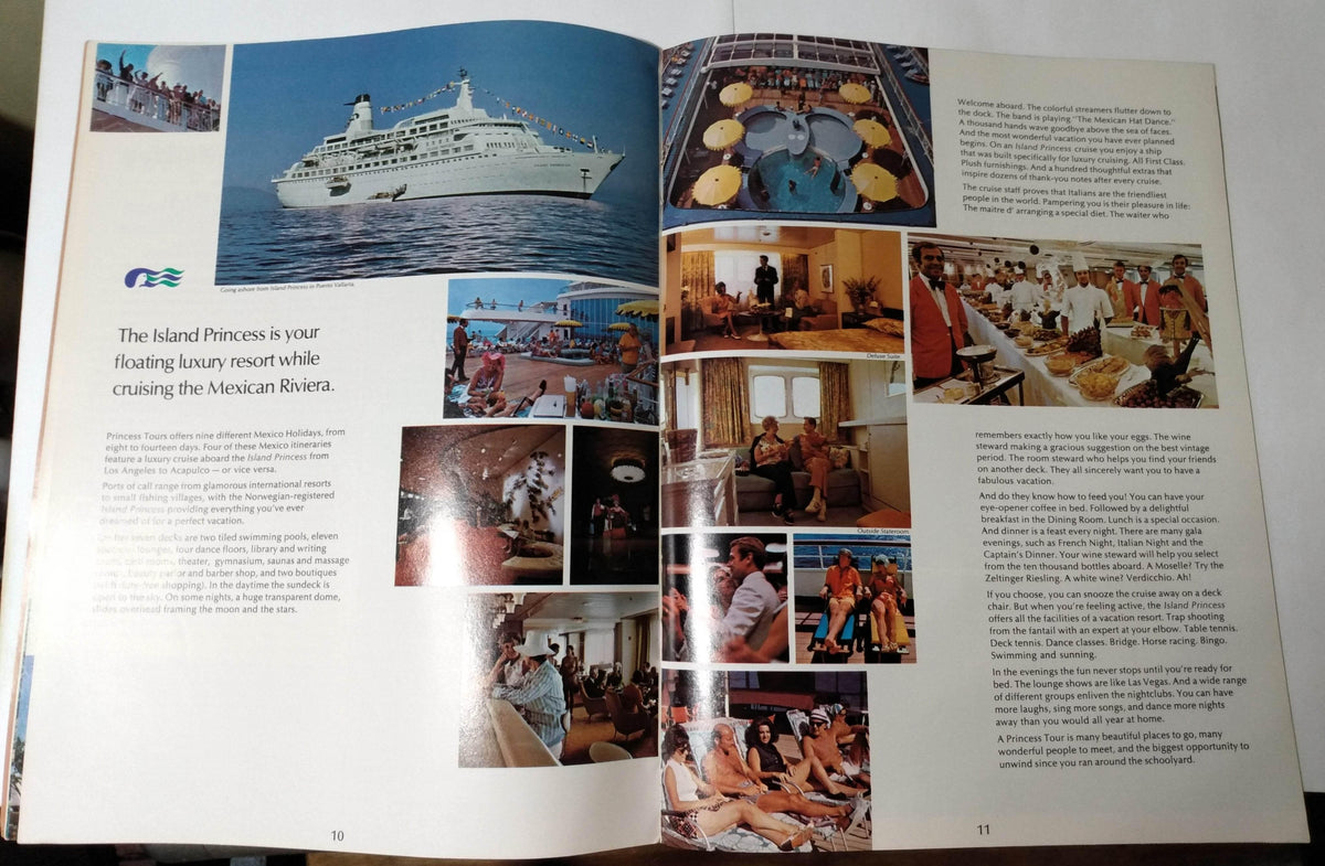 Princess Tours M/S Island Princess 1974-75 Mexico Cruise Brochure ...