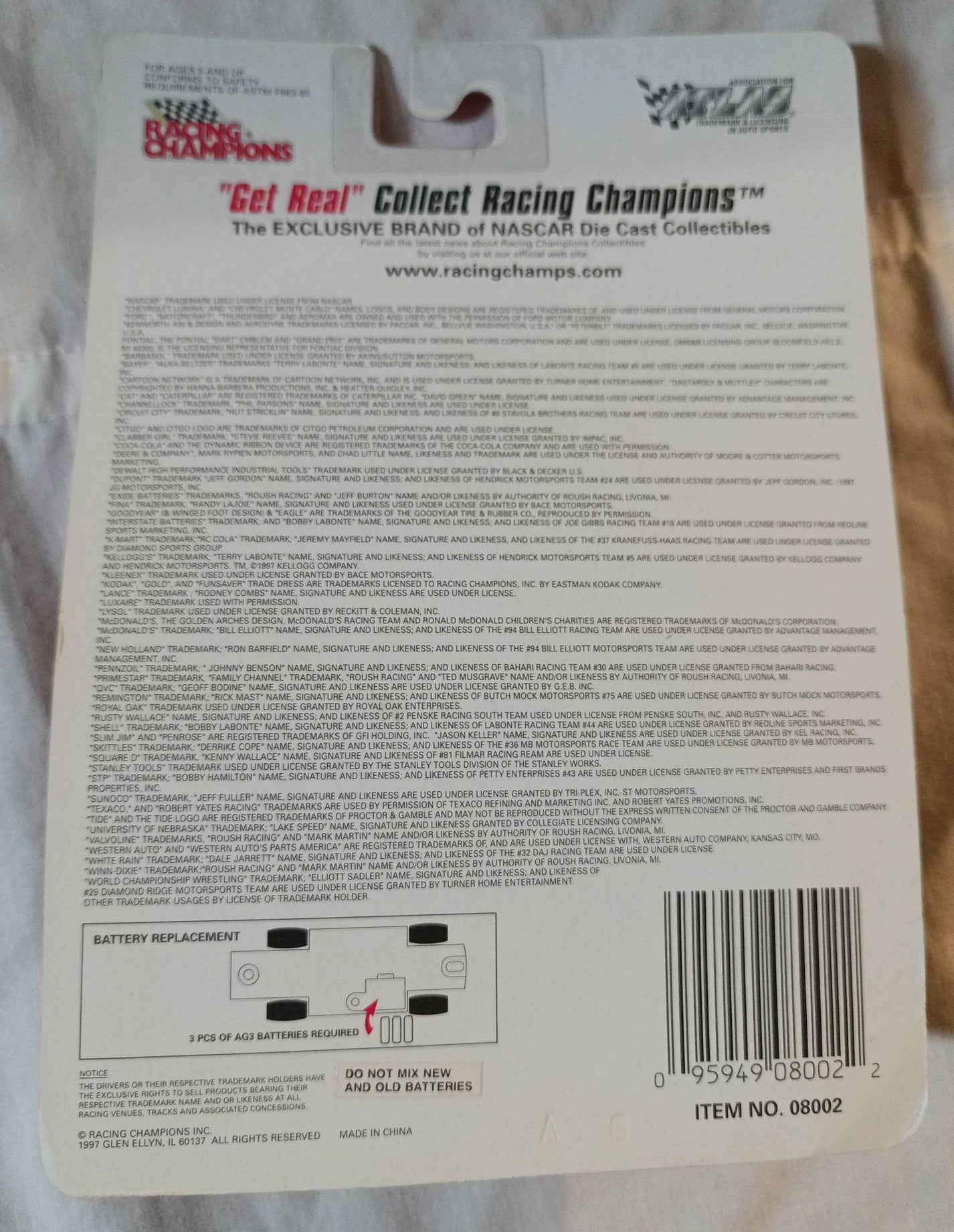 Racing Champions 1997 Roaring Racers Rick Mast Remington Nascar ...