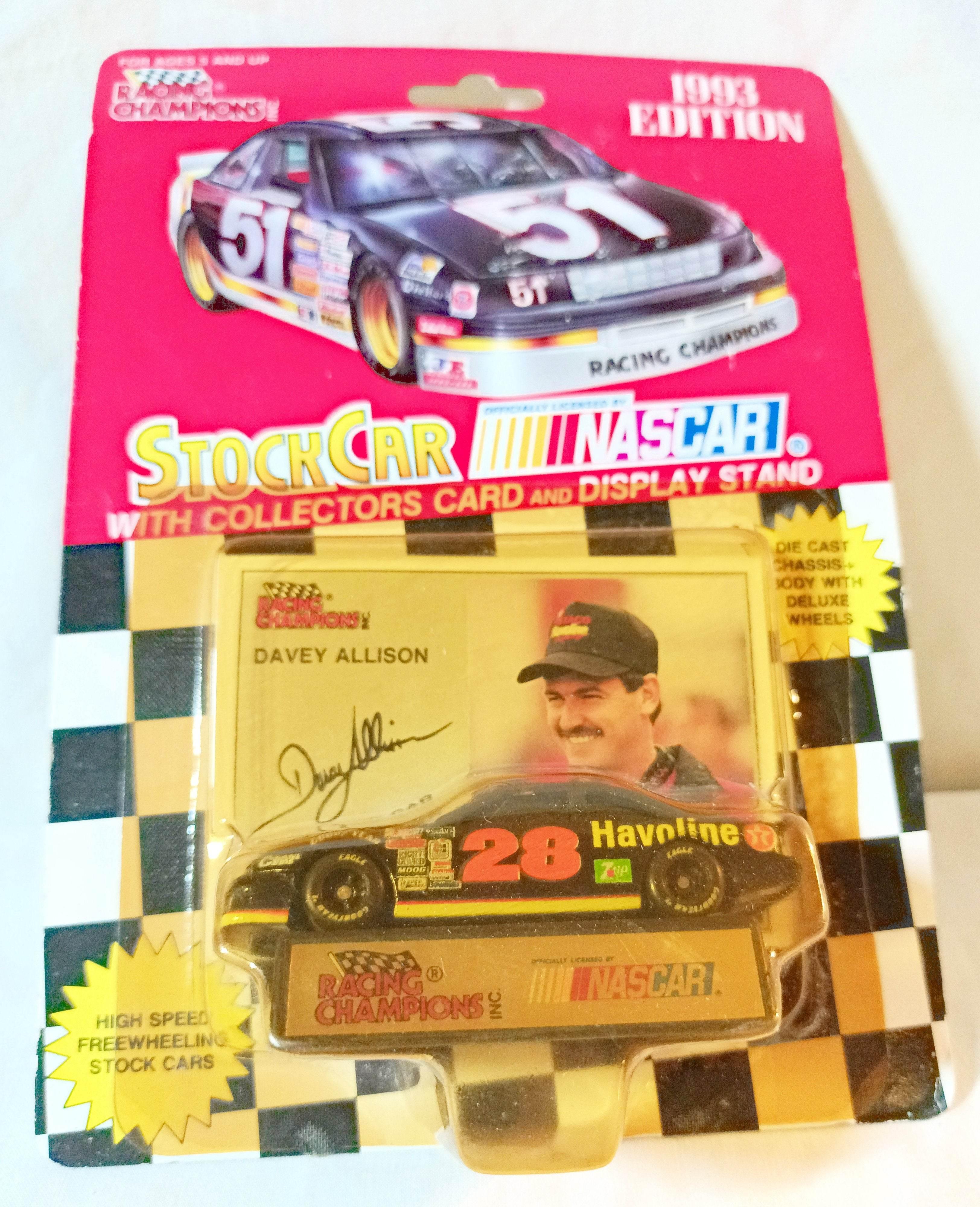 Racing Champions Nascar 1993 Davey Allison #28 Havoline Ford Stock Car ...