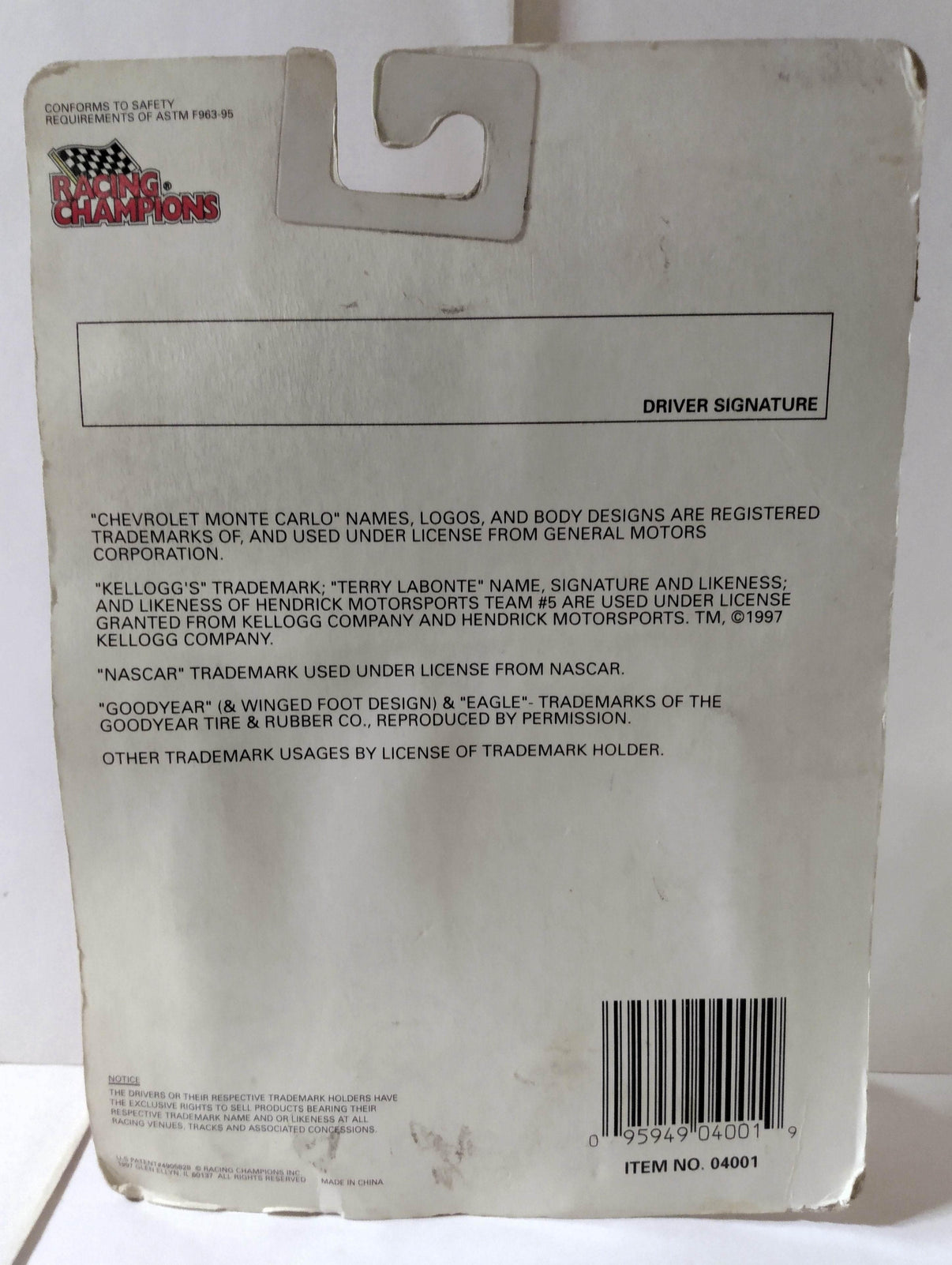 Racing Champions 1996 Terry Labonte Kelloggs Monte Carlo Stock Car ...