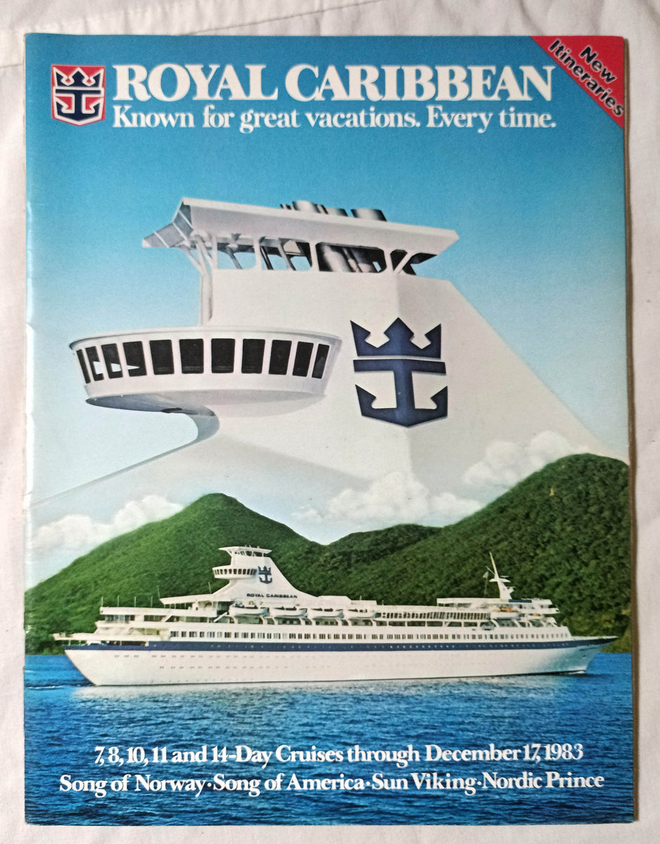 Royal Caribbean 1982-83 Brochure Sun Viking Nordic Prince Song of Norw ...