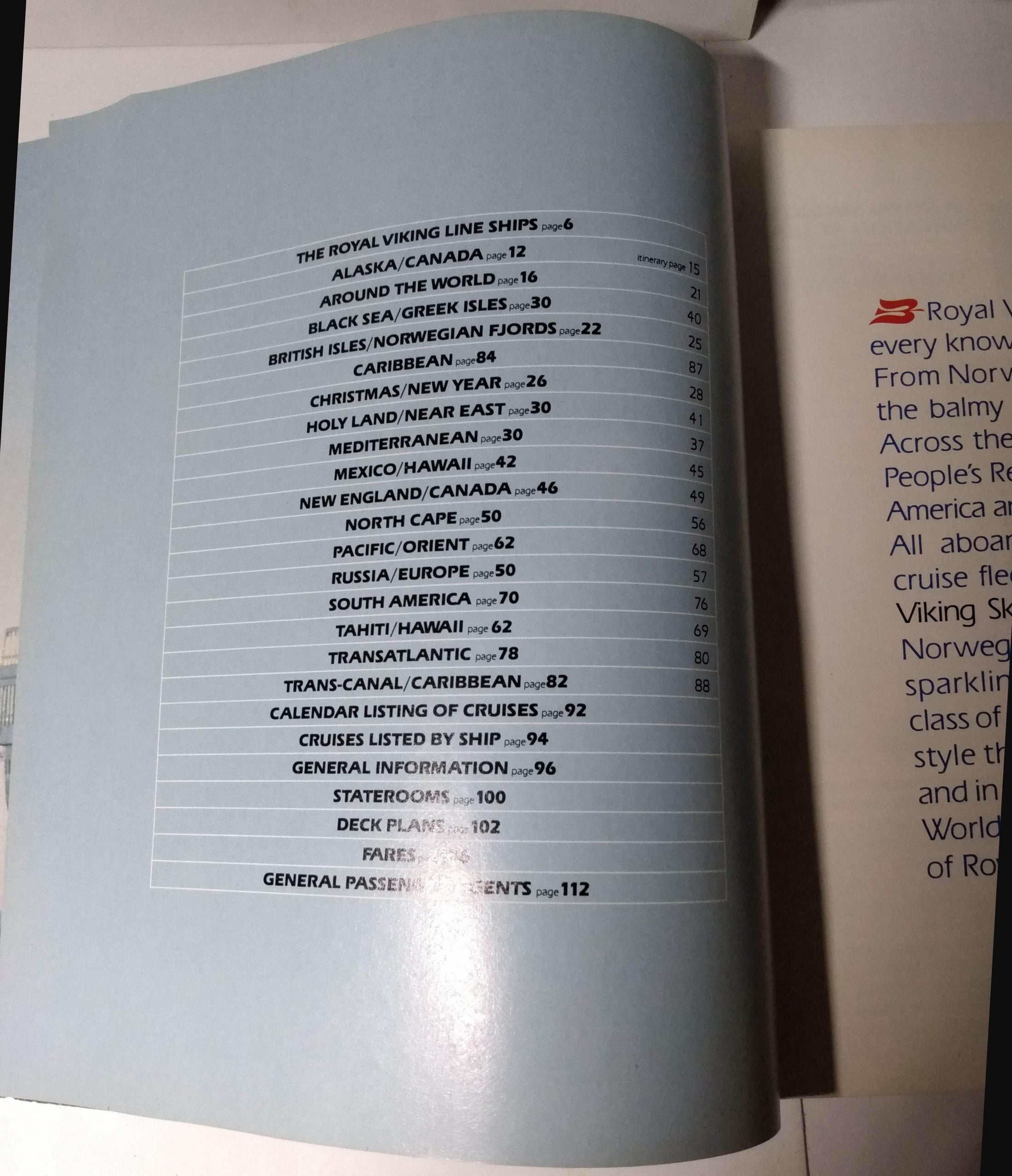 Royal Viking Line The Cruise Atlas 1979-1980 Brochure – TulipStuff