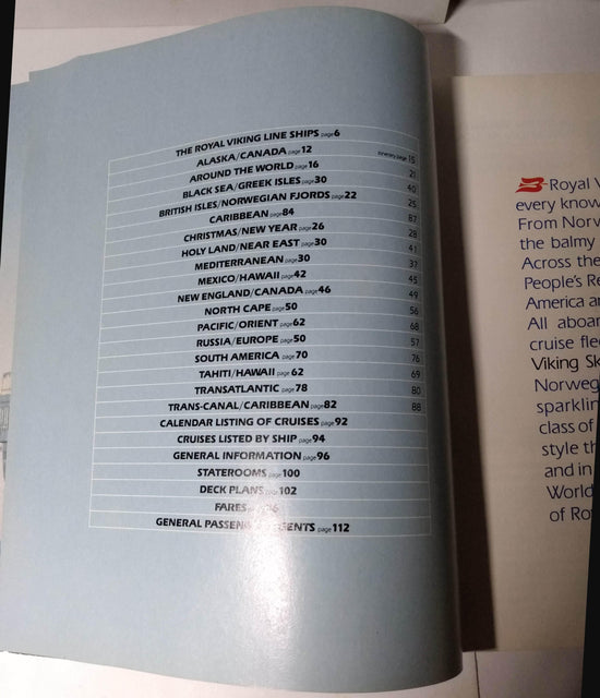 Royal Viking Line The Cruise Atlas 1979-1980 Brochure – TulipStuff