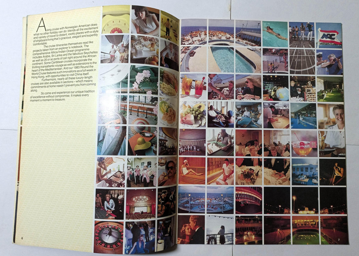 Norwegian America Sagafjord Vistafjord 5 Star Cruises 1982-83 Brochure ...