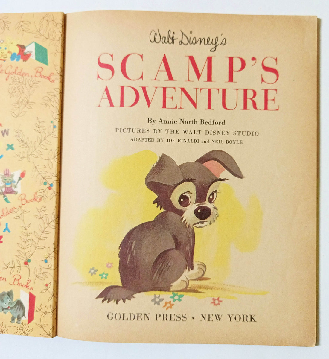 Walt Disney's Scamp's Adventures Little Golden Book 1958 – TulipStuff
