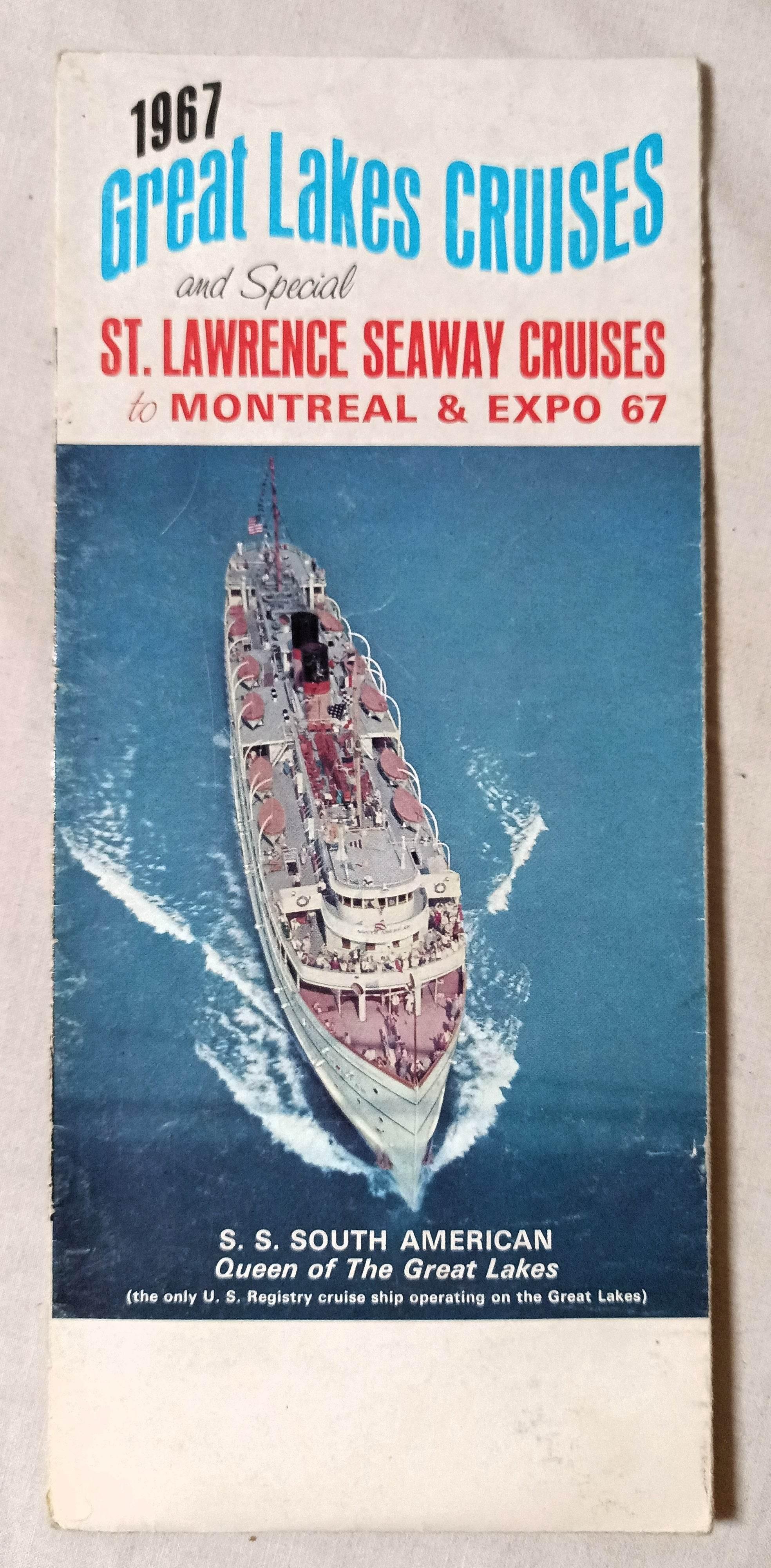 Georgian Bay Line ss South American Great Lakes Expo 67 Brochure ...