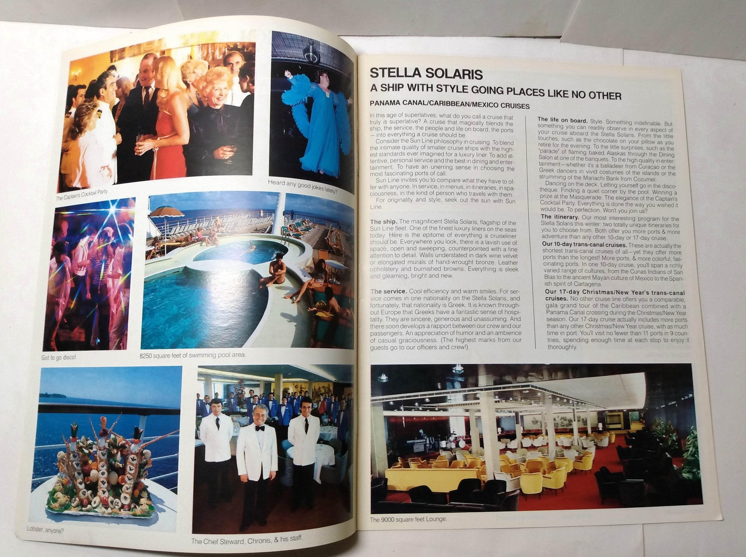 Sun Line Stella Solaris Winter 1982-83 Caribbean Mexico Cruises Brochu ...