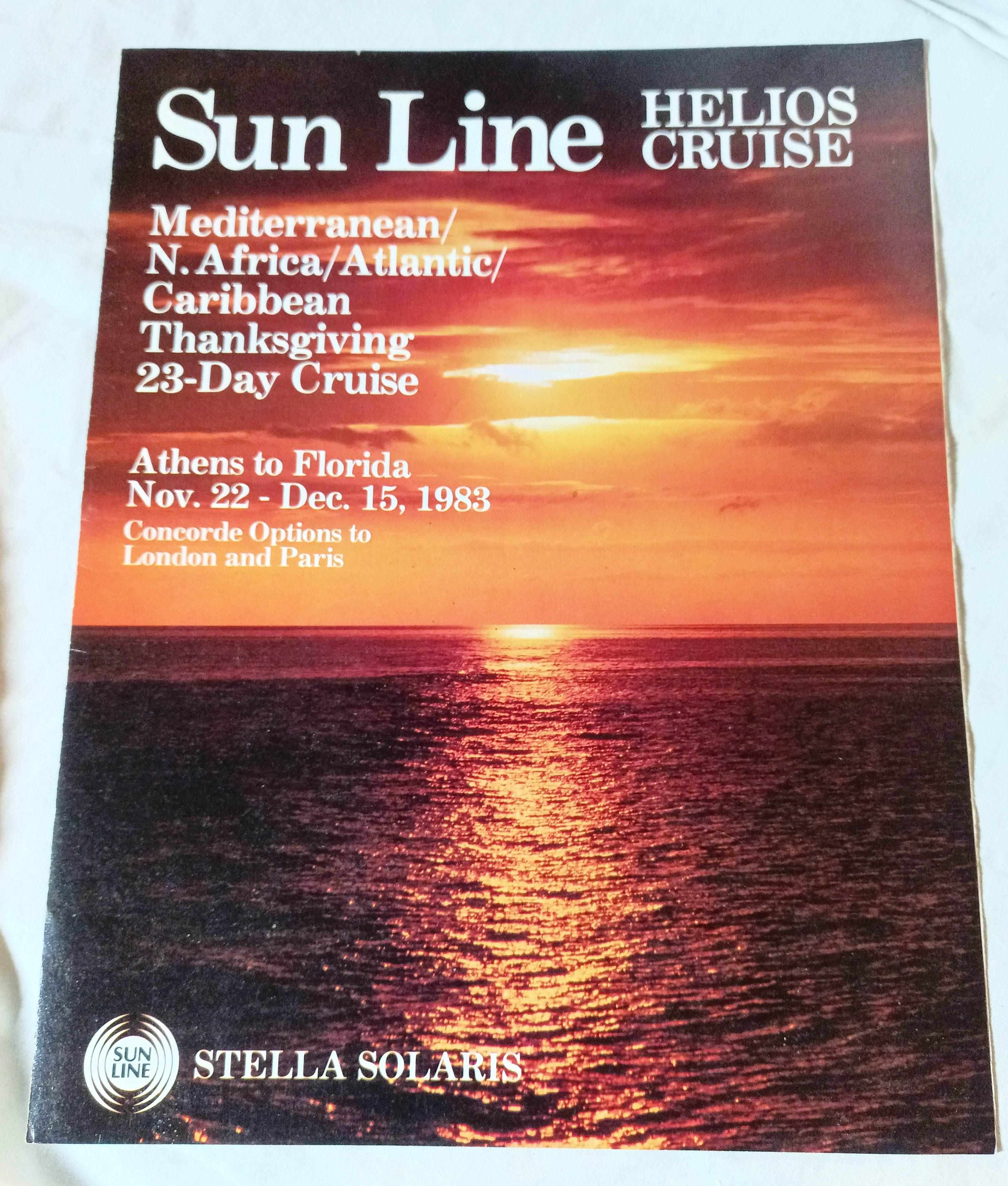 Sun Line Stella Solaris Thanksgiving Helios Cruise Brochure 1983 ...