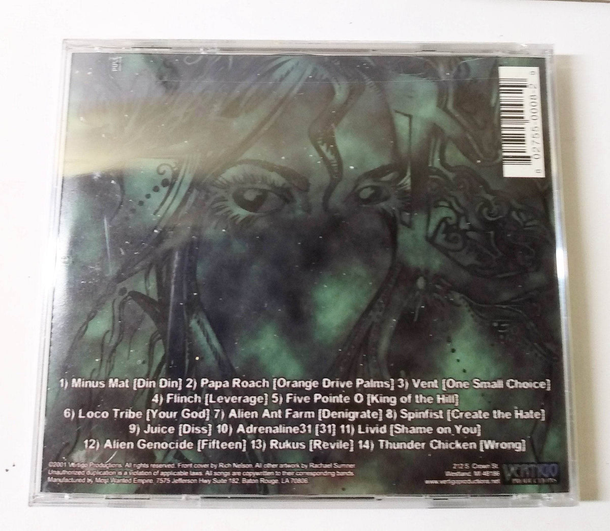 The Underground Compilation CD 2001 Papa Roach Alien Ant Farm Vent ...