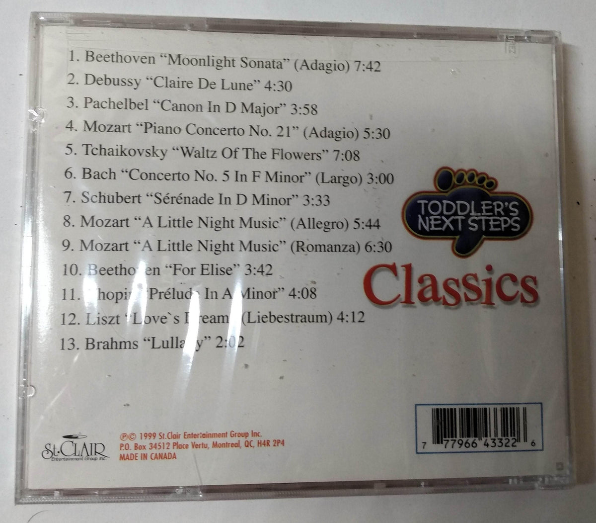 Toddler's Next Steps Classics Classical Music Compilation CD 1999 ...