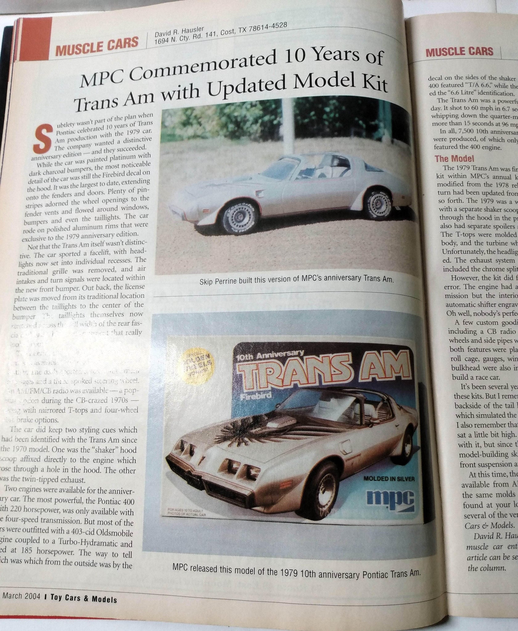 Toy Cars & Models Magazine March 2004 Monogram Hot Wheels Slot Cars ...